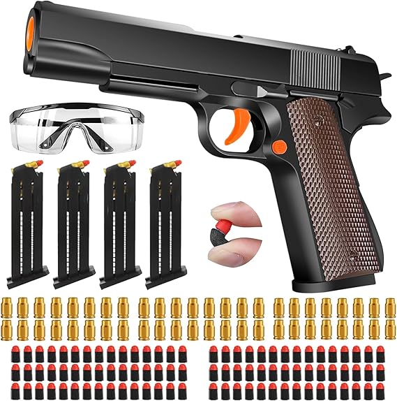 Amazon.com: Toy Guns with Soft Bullets, Shell Ejecting Toy Gun with 4 ...