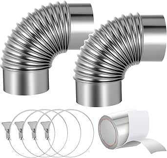 Amazon.com: VEVOR 2 Pack Dryer Vent Elbow, 90 Degree Hose Connector Kit ...