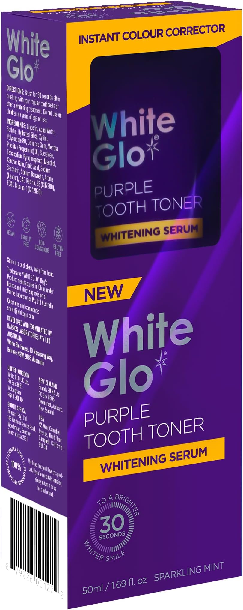 Amazon.com : White Glo Purple Tooth Toner Whitening Serum : Health ...