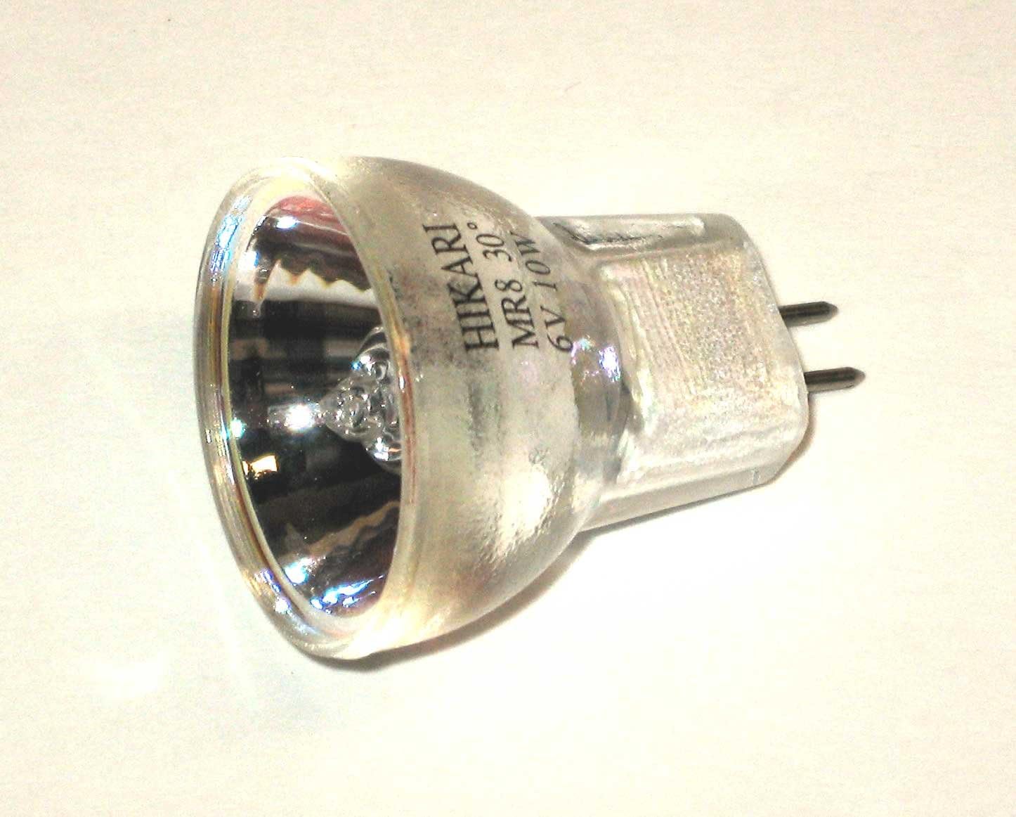 Hikari MR8610 MR8 Wide Angle 10W Halogen 6V Flood Bulb Bi-Pin Base (For ...