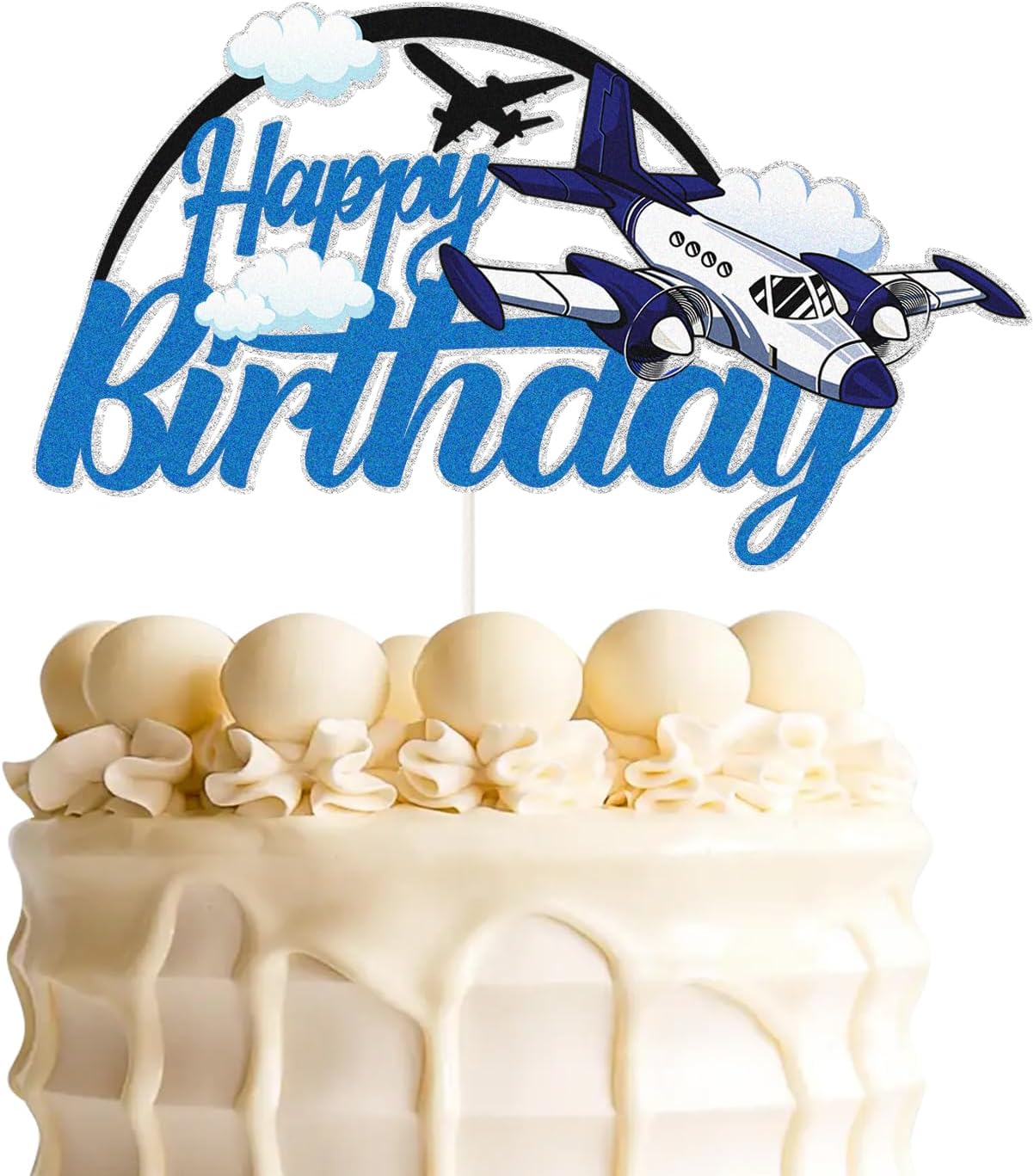Amazon.com: Airplane Birthday Cake Topper,Airplane Aircraft Plain ...