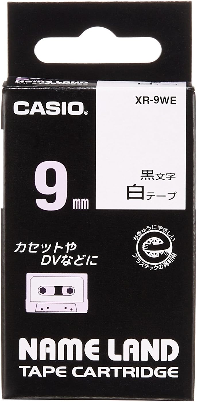 Amazon.com: Casio Label Writer Namepland Tape 9mm XR-9WE White ...