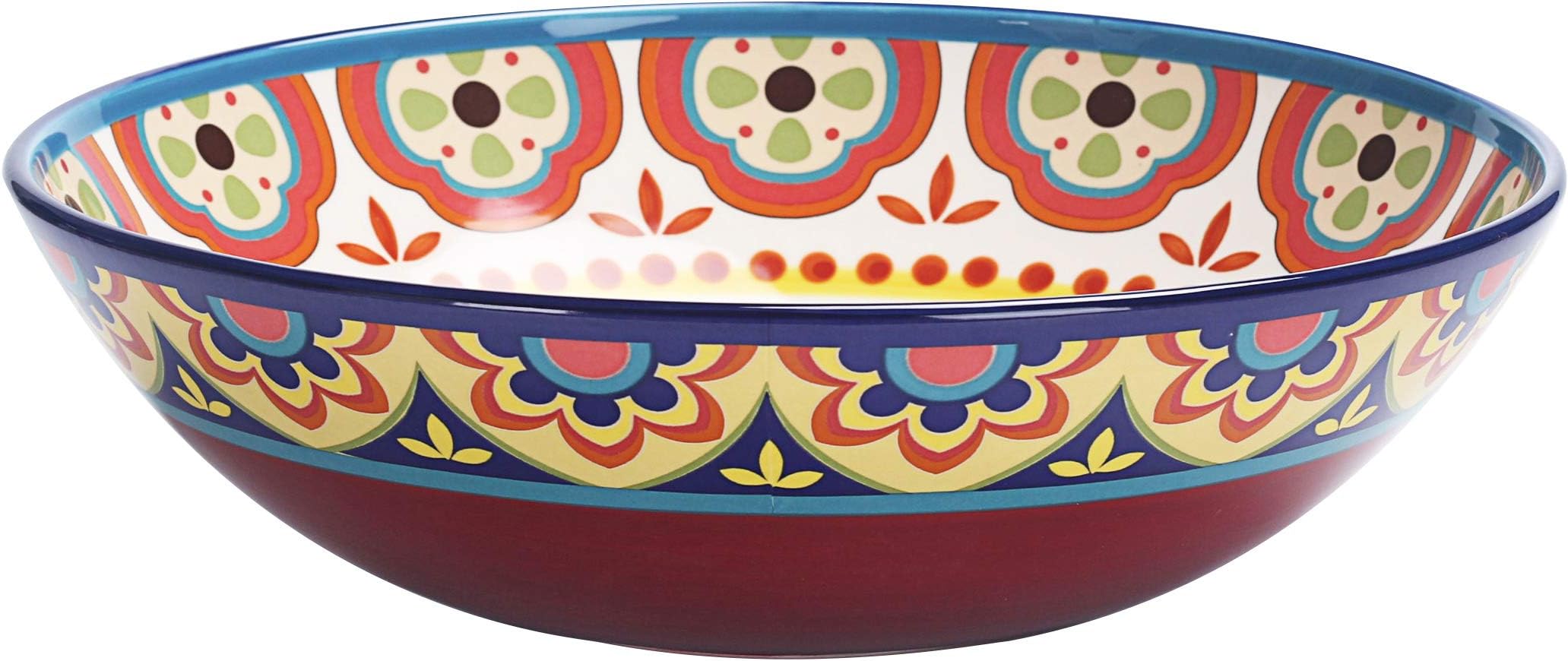 Amazon.com | Colorful Talavera Scalloped XL Serving Dish | Mexican ...