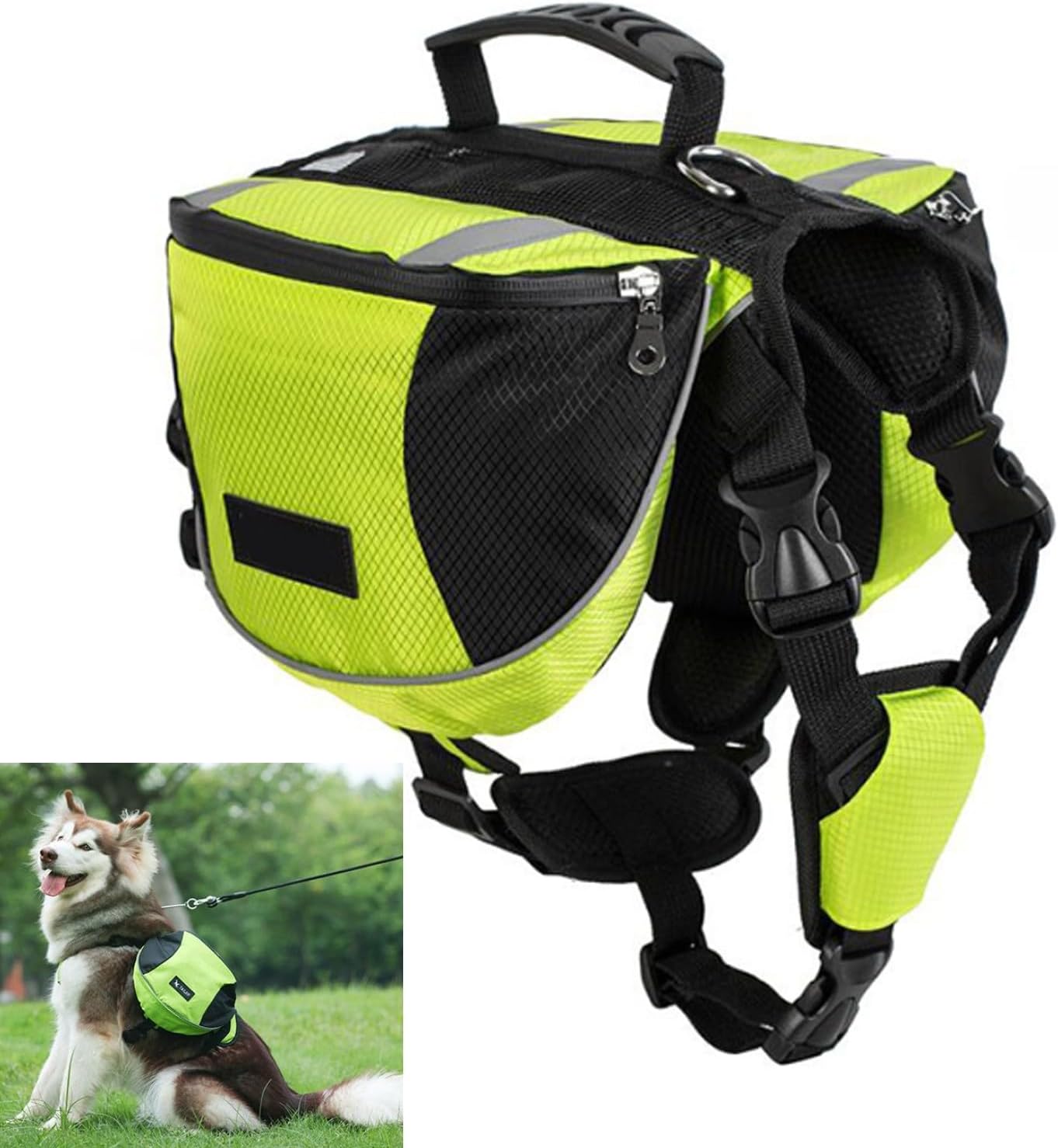 Amazon.com: XonLio Dog Saddle Bag, Can Hold Snacks and Dog Trainer, Dog ...