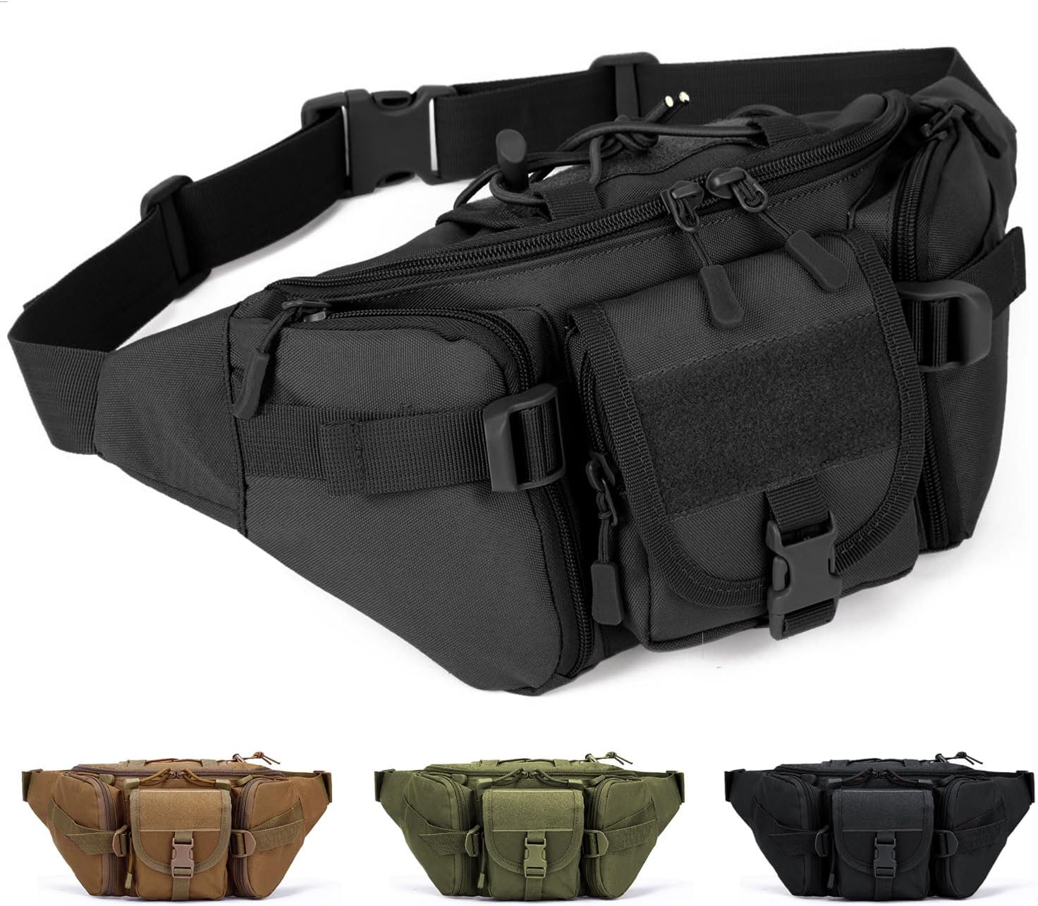 Amazon.com: Mtgluk Tactical Fanny Pack, Military Outdoor Waist Bag Belt ...