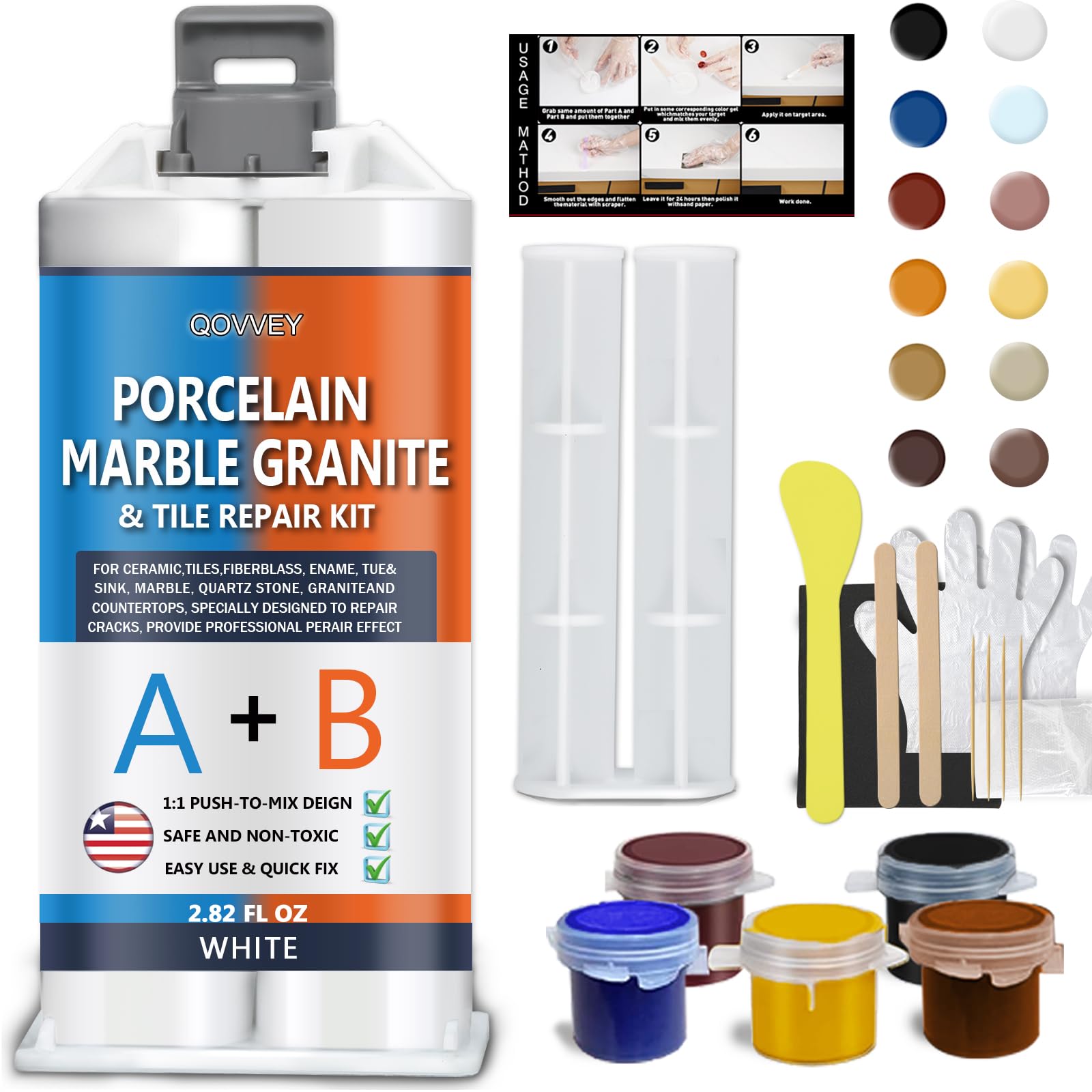 Corian Crack Repair Kit Corian Repair Kit (Clear, Black & Acrylic