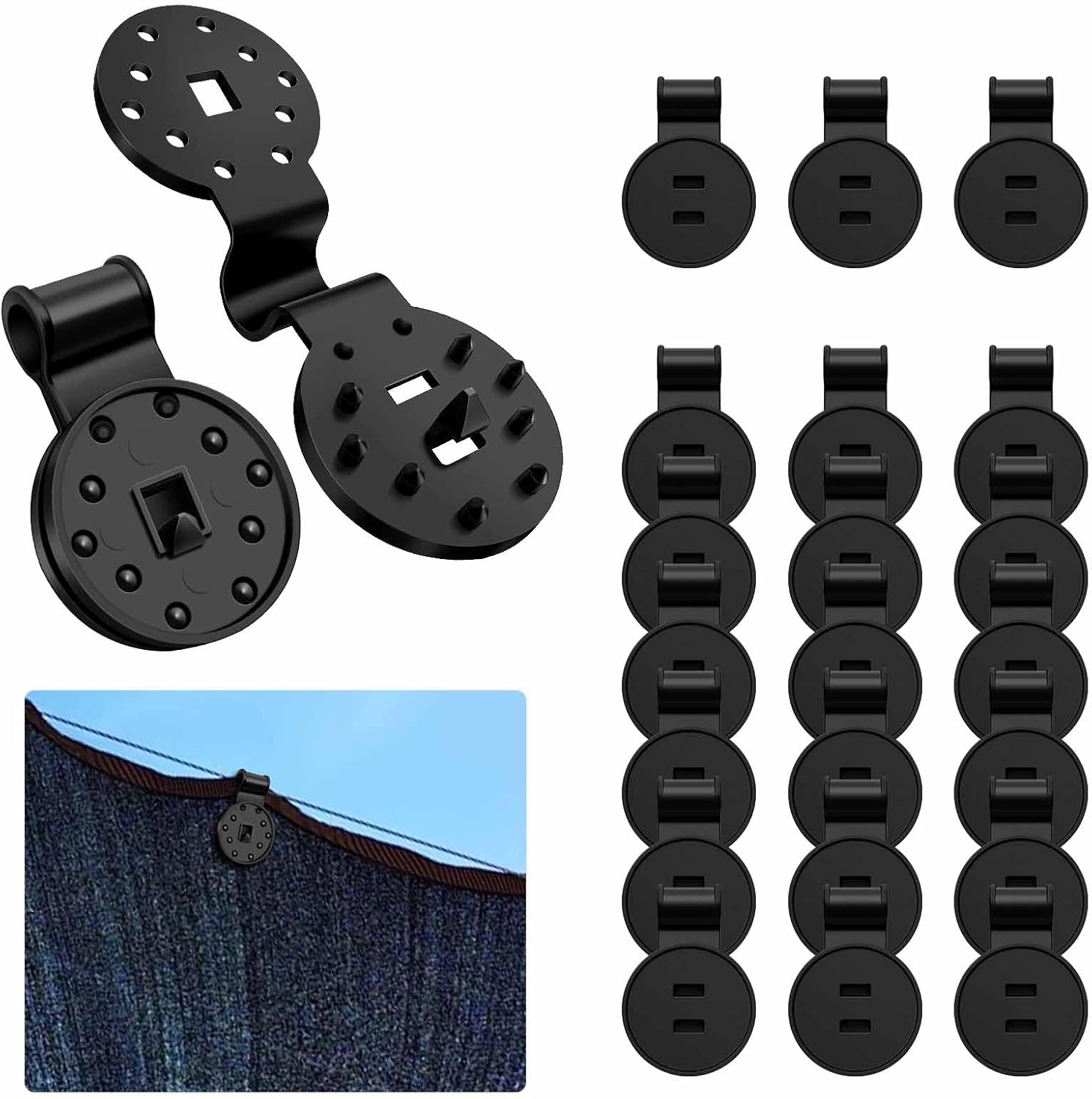 Amazon.com : Lswyimao Shade Cloth Clips Heavy Duty 100，Clamp Your Shade ...