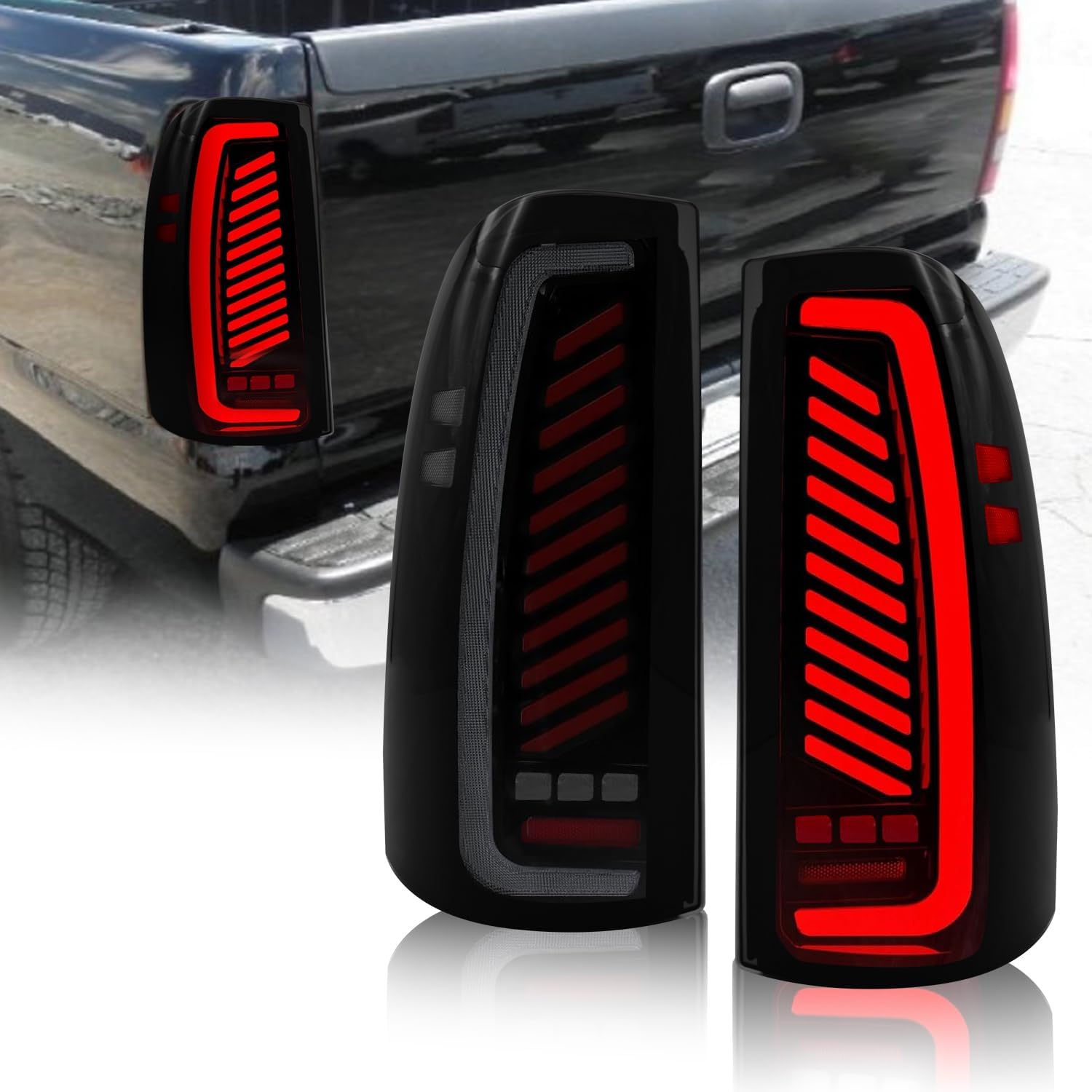 Amazon.com: Upgrade LED Tail Lights Assembly Compatible With 1999-2002 ...