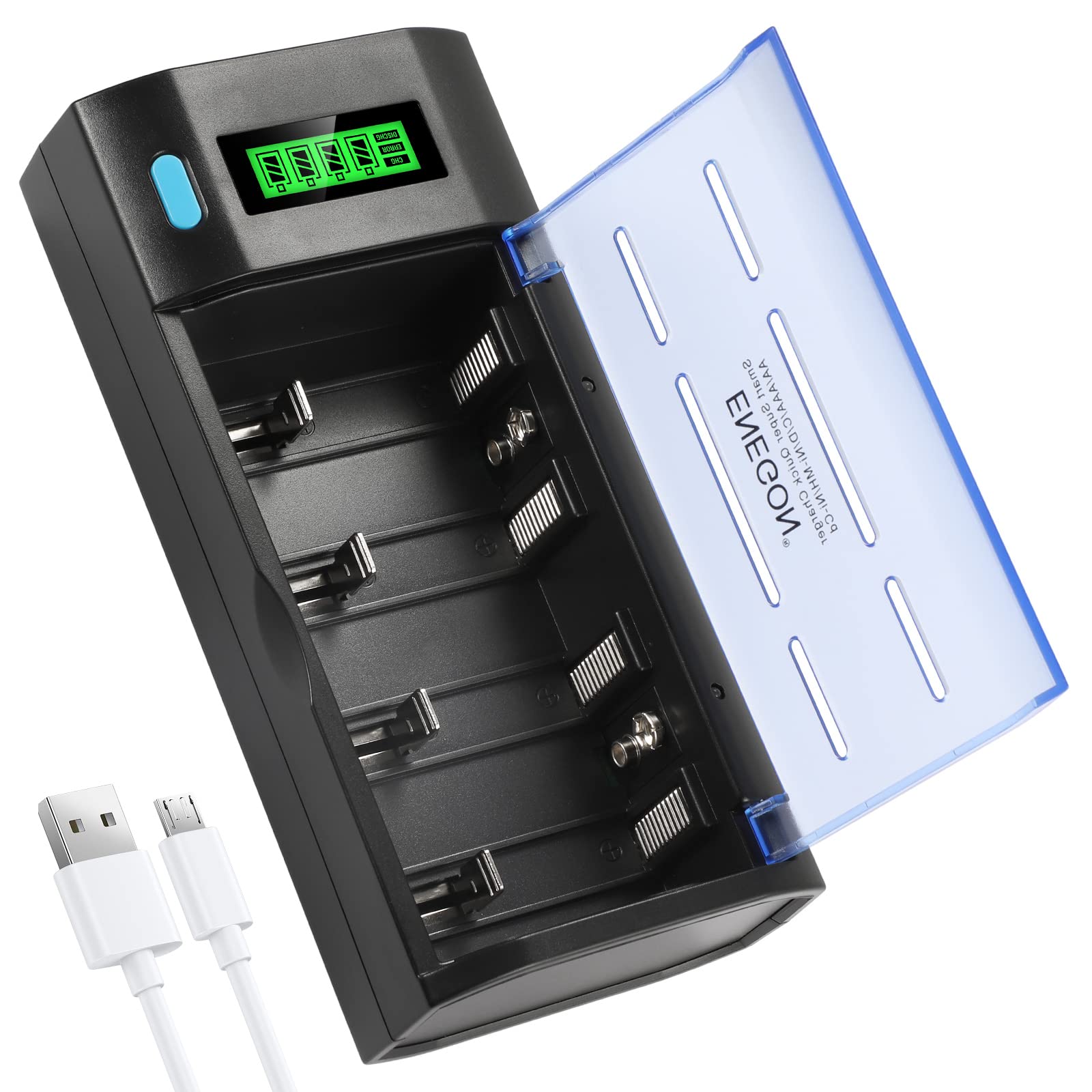ENEGON Smart Multi-Function Fast Battery Charger for C D AA AAA ...
