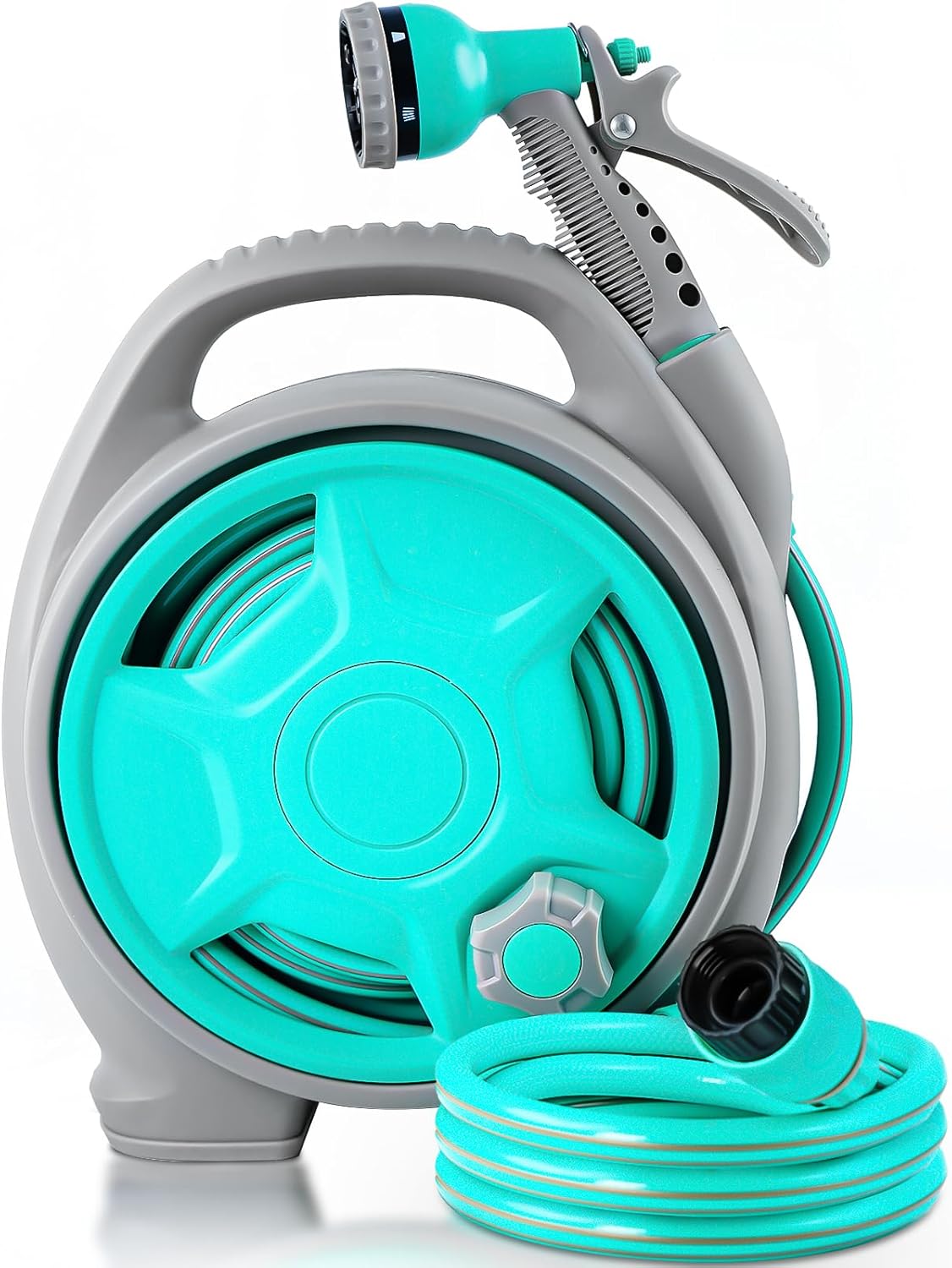Amazon.com : 50FT Retractable Garden Hose Reel, Lightweight & Portable ...