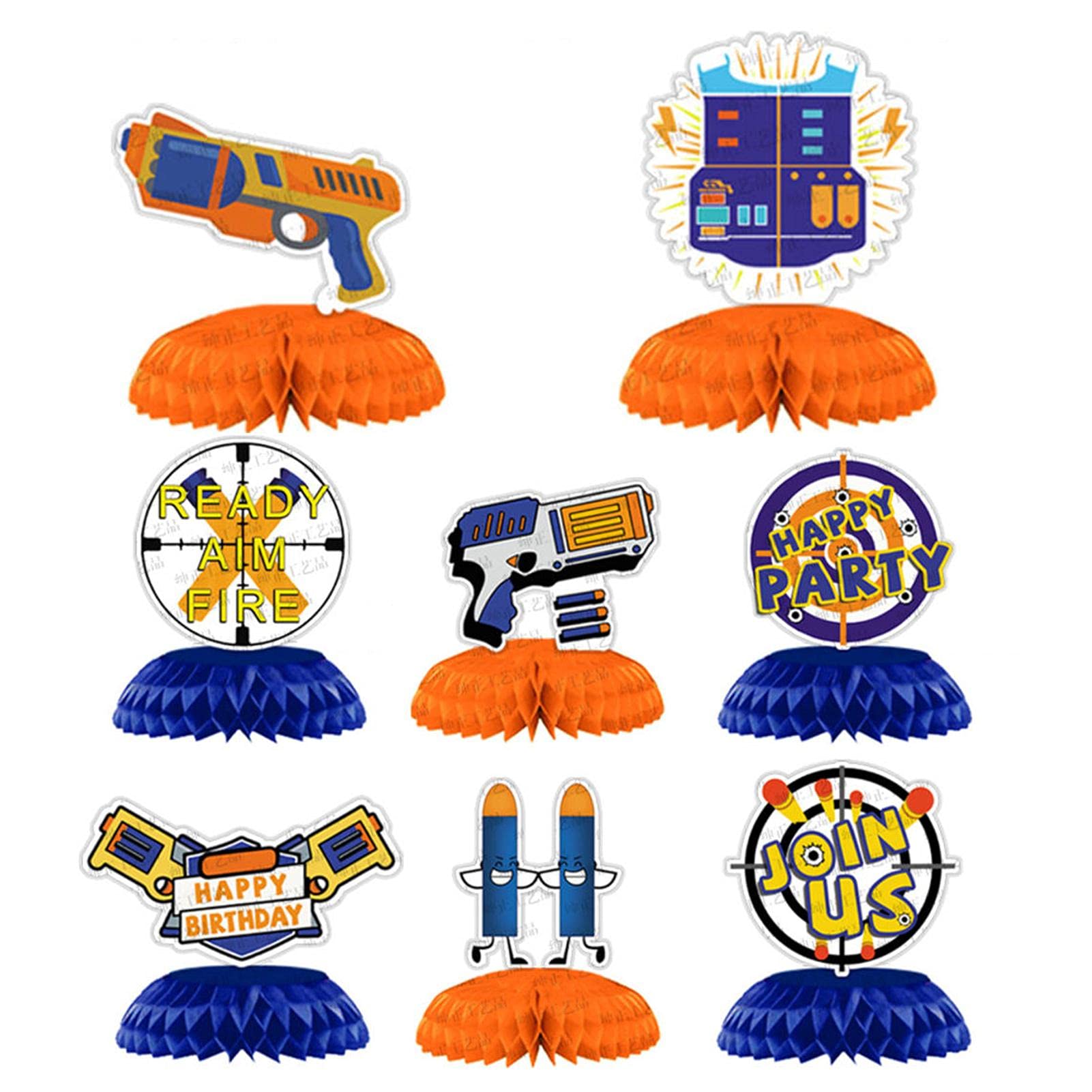 Nerf Gun Targets 10 Piece Nerf Dart Party Decorations - Honeycomb ...