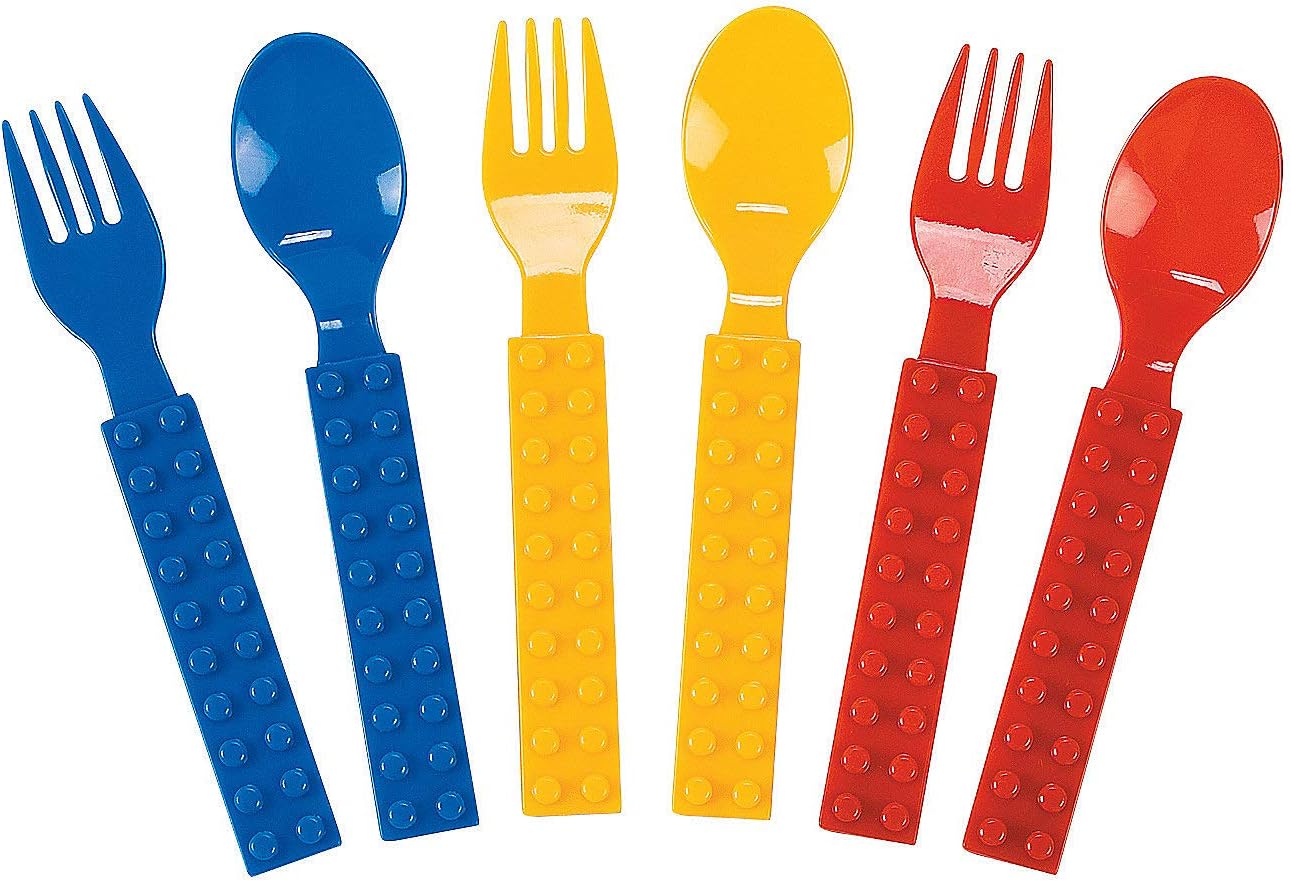 Amazon.com: Toddler Utensils and Brick Toys - Set of 3 Interlocking ...