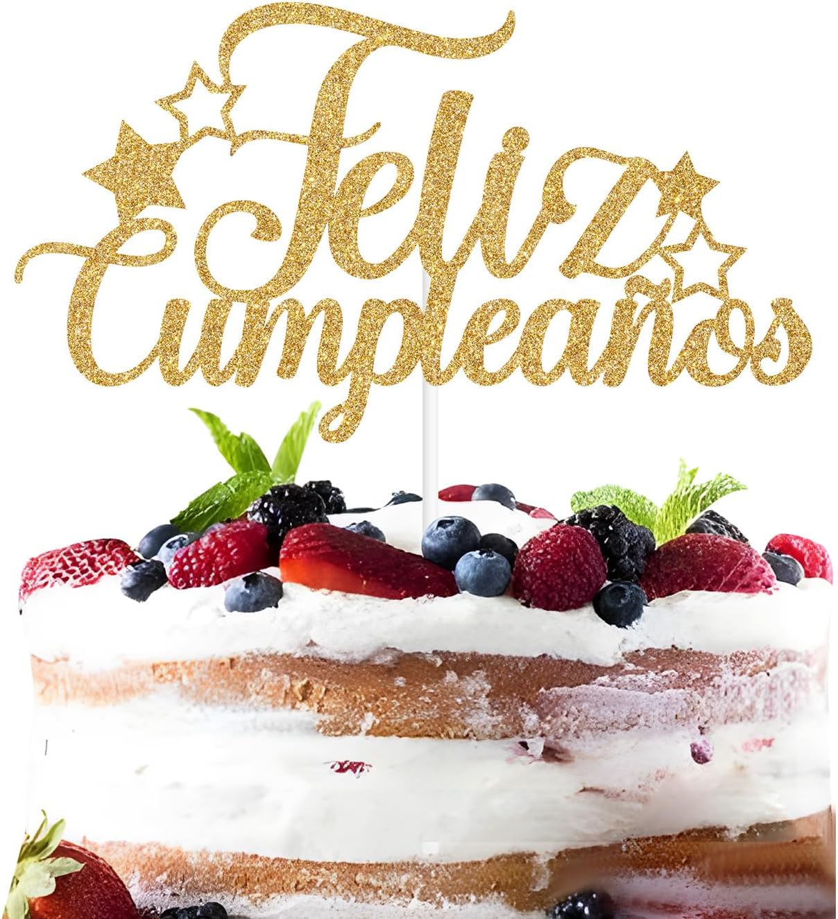 Amazon.com: Feliz Cumpleaños Cake Topper, Spanish Happy Birthday ...