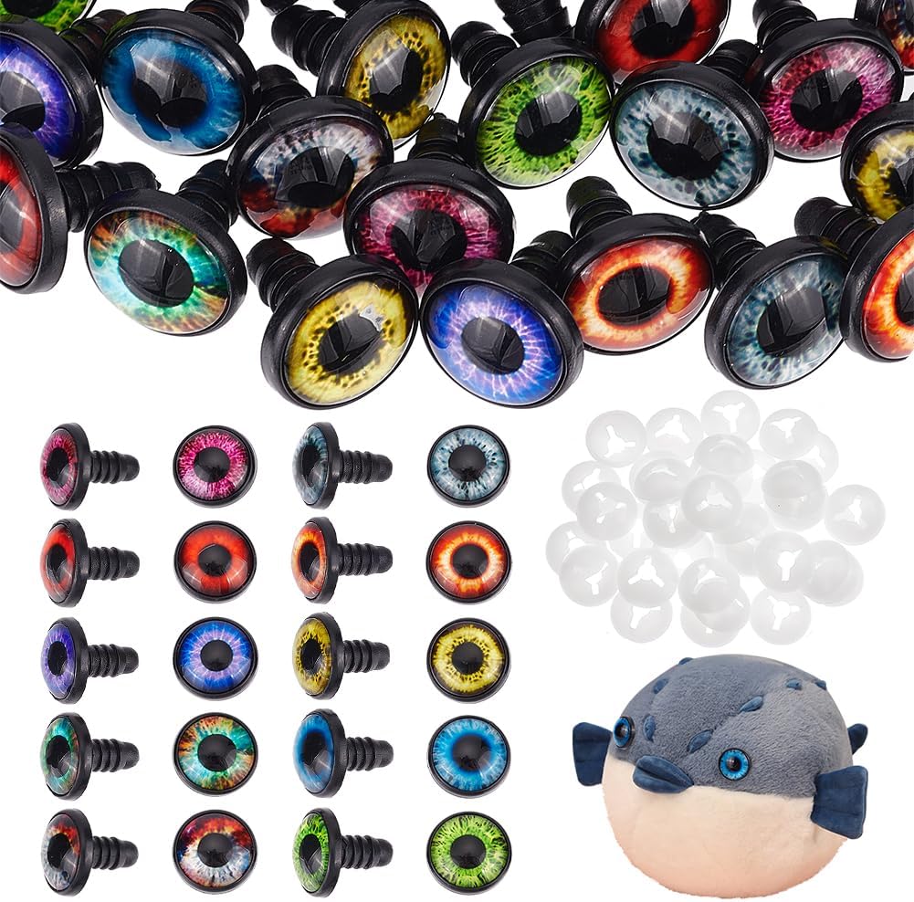 Amazon.com: PH PandaHall 40 Sets (20 Pairs) Safety Eye 18mm Dragon Eye ...