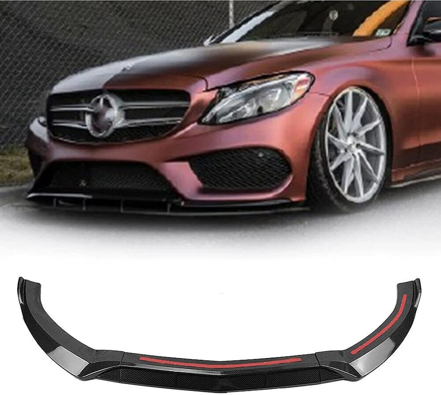 OWER Auto-Frontlippe Frontstoßstange Splitter Lip Spoiler für Mercedes ...