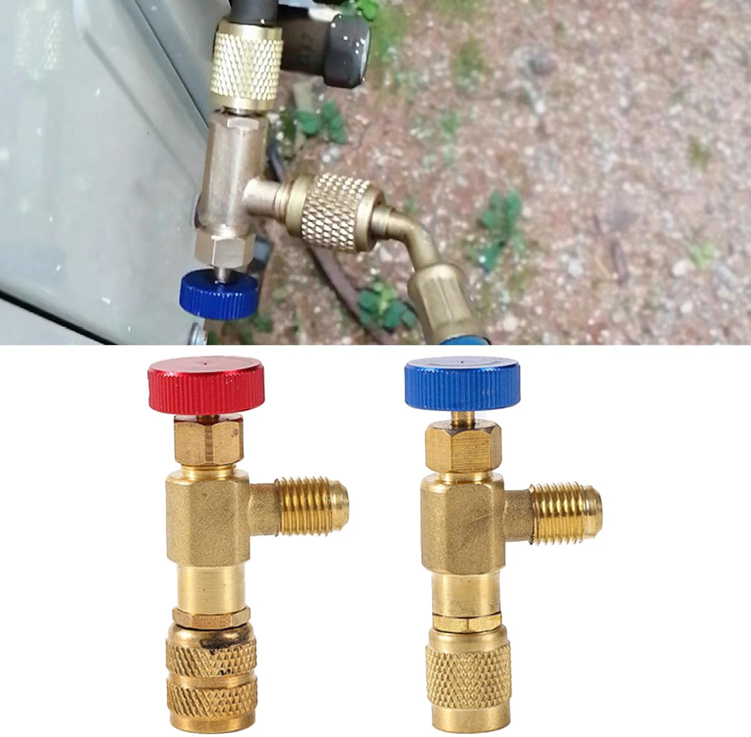 Amazon.com: GKmow 2 PCS Refrigerant Charging Valve, All Copper Material ...