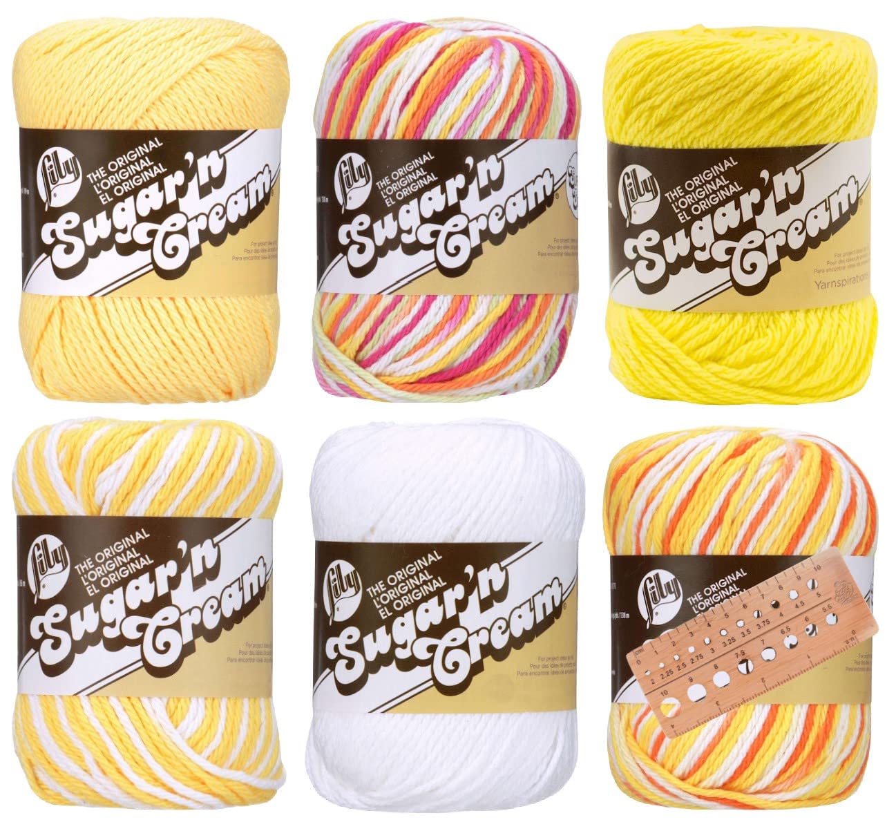 Amazon.com: Lily Sugar 'n Cream Yarn - 100% Cotton - Assortment (Daffodil)