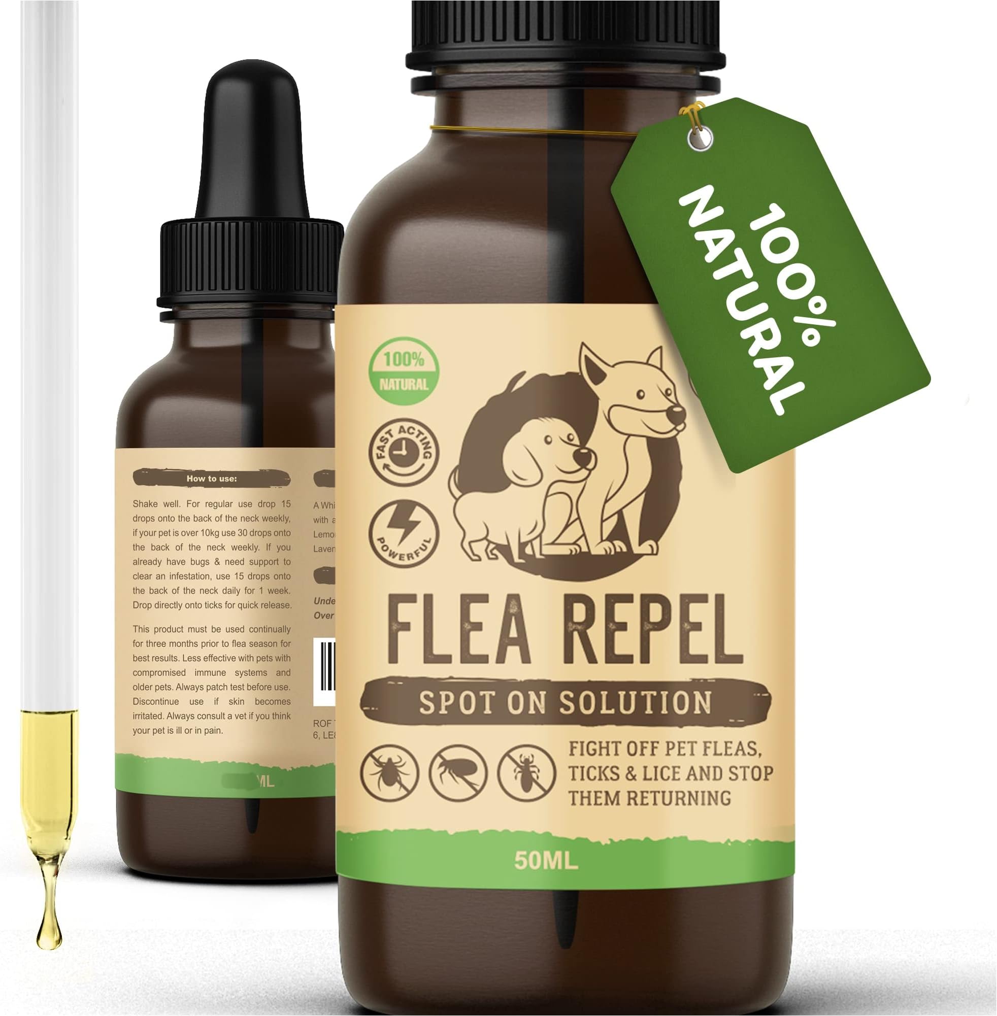 Flea Treatment for Dogs | Works on Flea & Tick | All Natural Safe ...