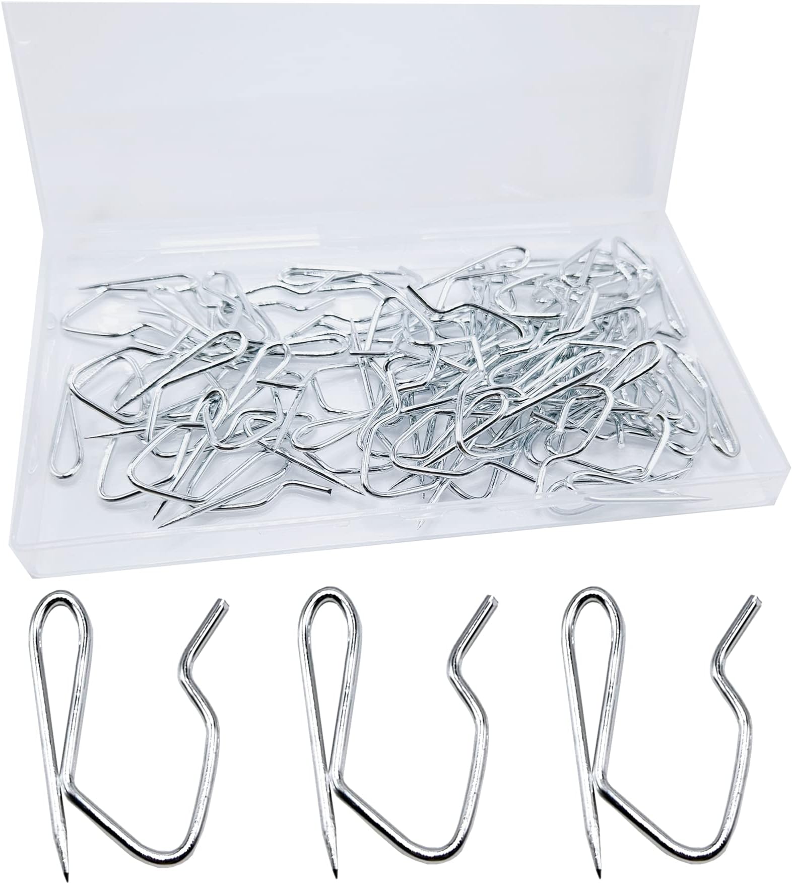 Curtain Hooks Metal Curtain Hooks Drapery Pin Hooks for Window Curtain ...