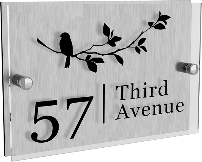 House Numbers Plaques Personalised Door Number Plaques for Wall Acrylic ...