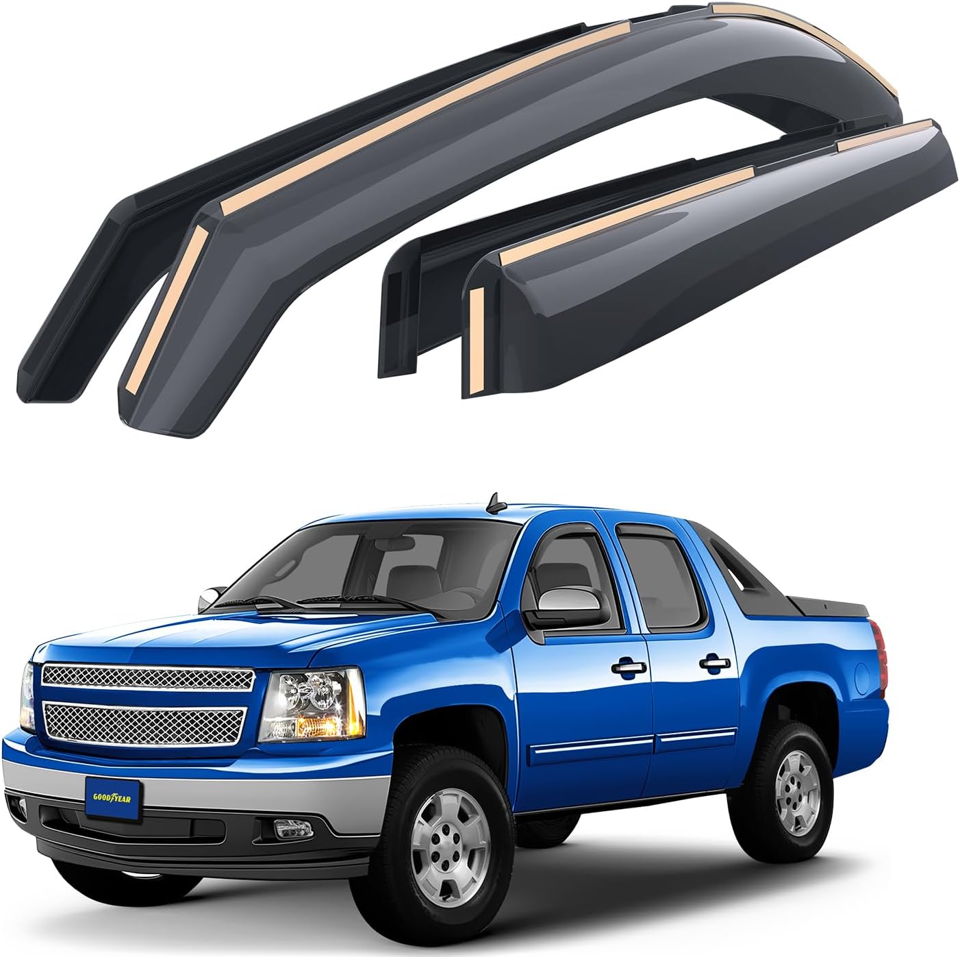 Amazon.com: Goodyear Shatterproof in-Channel Window Deflectors for ...