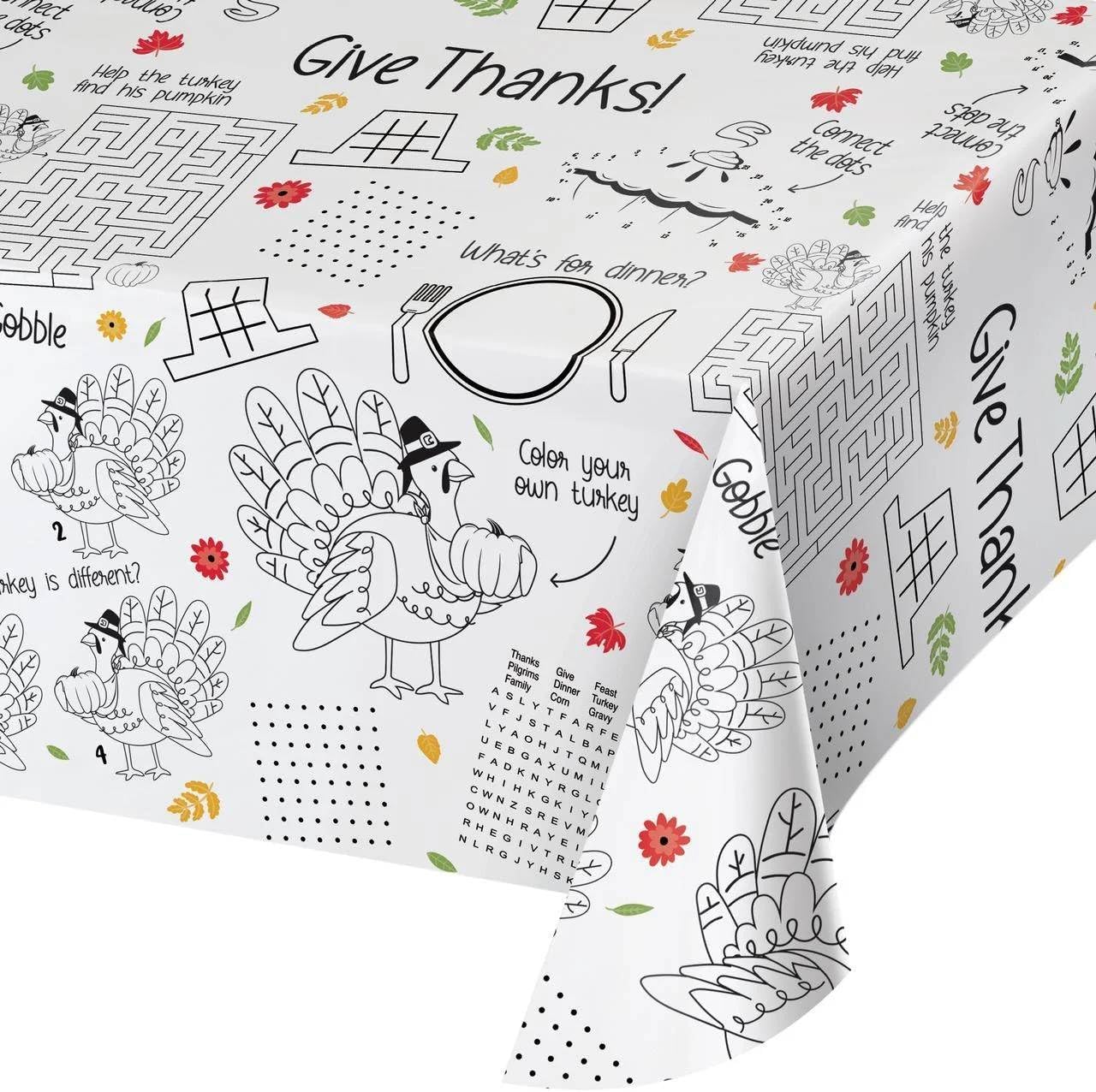 Amazon.com: Paper Activity Happy Thanksgiving Tablecover : Toys & Games