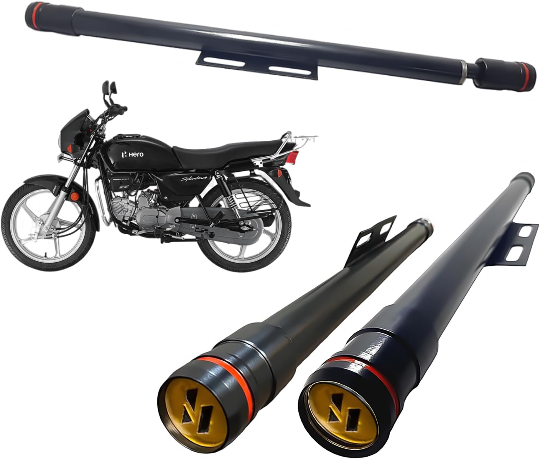 SORAX Bike Safety Single Rod Leg Guard Crash Guard Black Heavy for ...