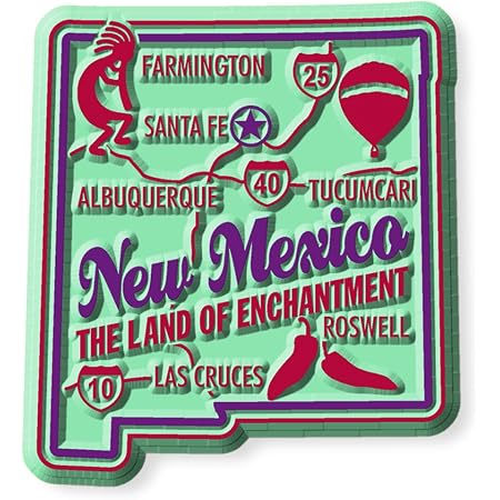 Amazon.com: New Mexico Jumbo State Magnet by Classic Magnets ...