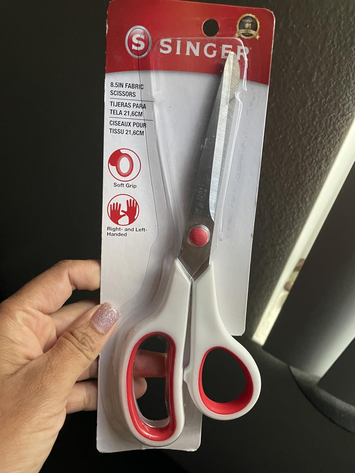 Amazon.com: SINGER Fabric Scissors with Comfort Grip, 1-pack, Red & White