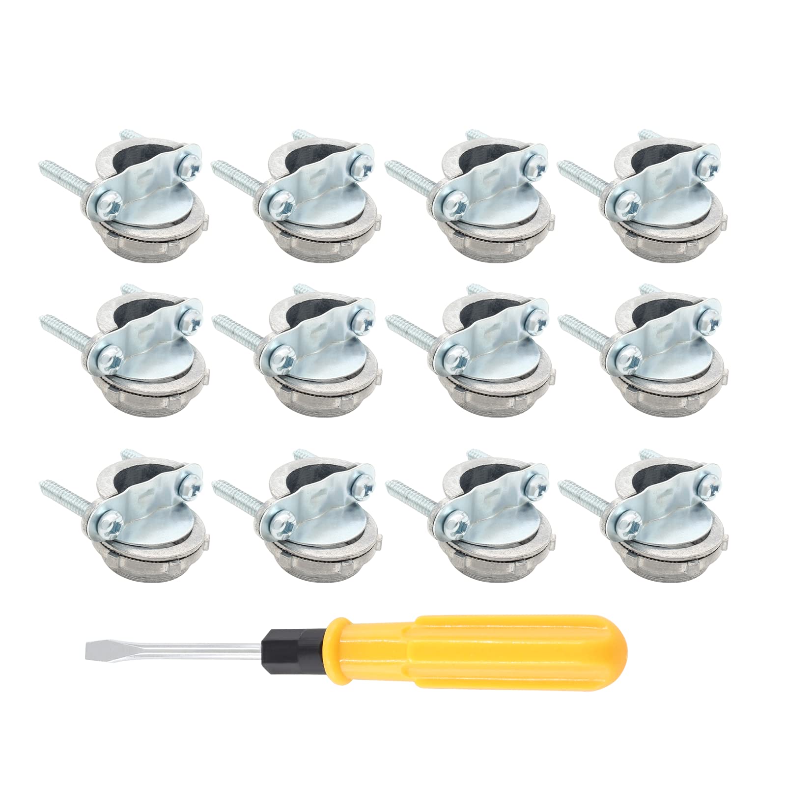 Snapklik.com : Kyuionty 12 Pcs 3/4 Inch Clamp Type Cable Connectors