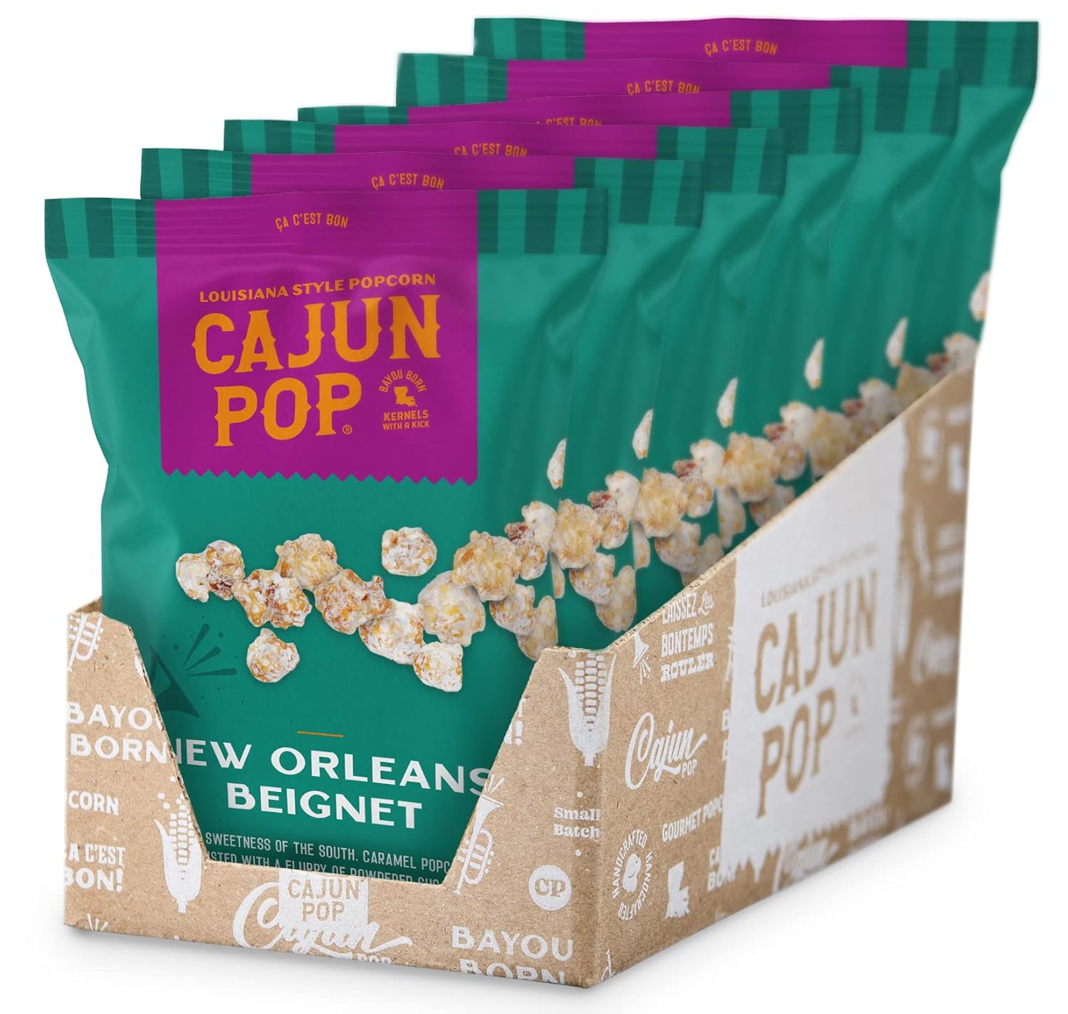Amazon.com: Cajun Pop Gourmet Popcorn Flavored Popcorn Already Popped ...