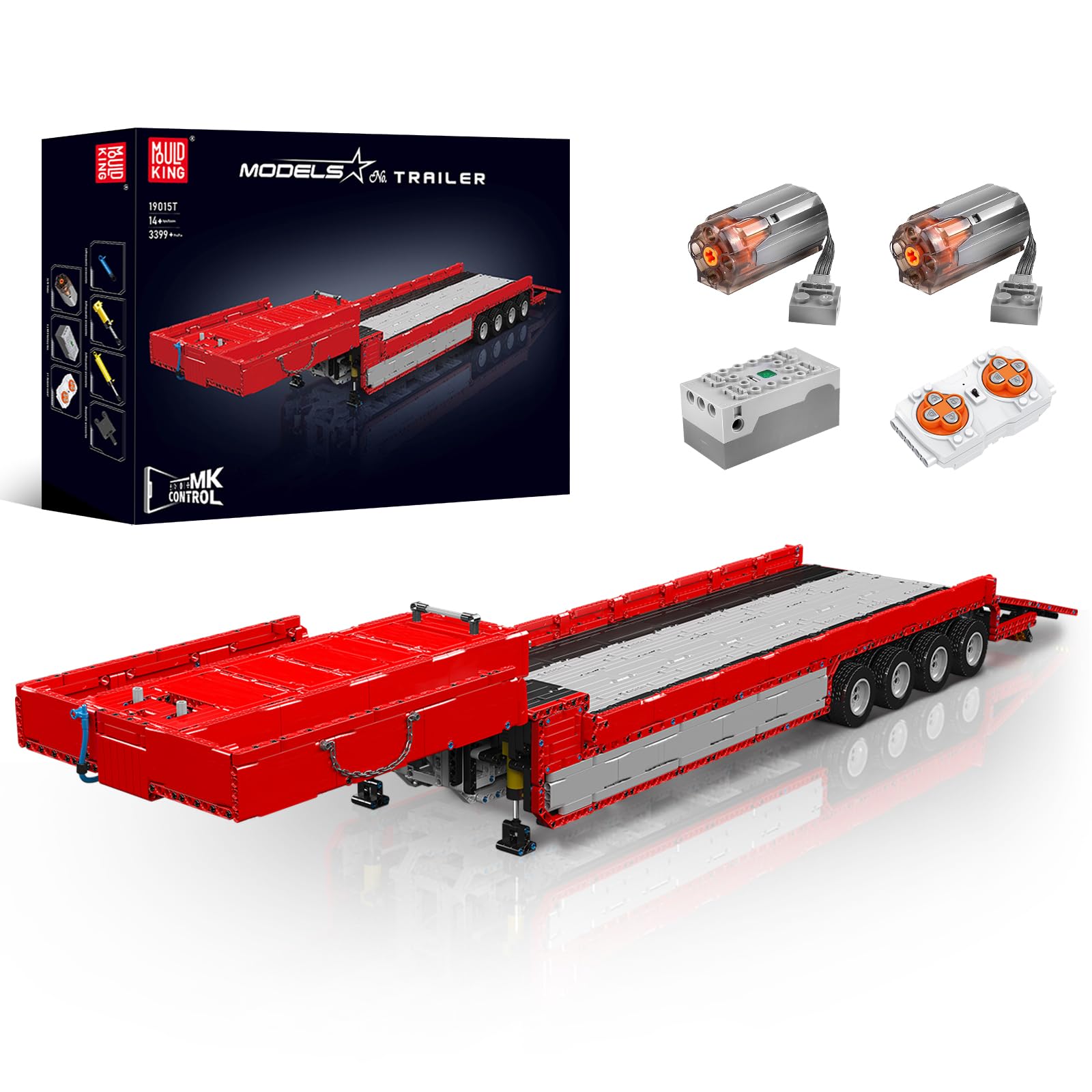 Amazon.com: Mould King 19015T Trailer Truck Block Kits Model, MOC ...