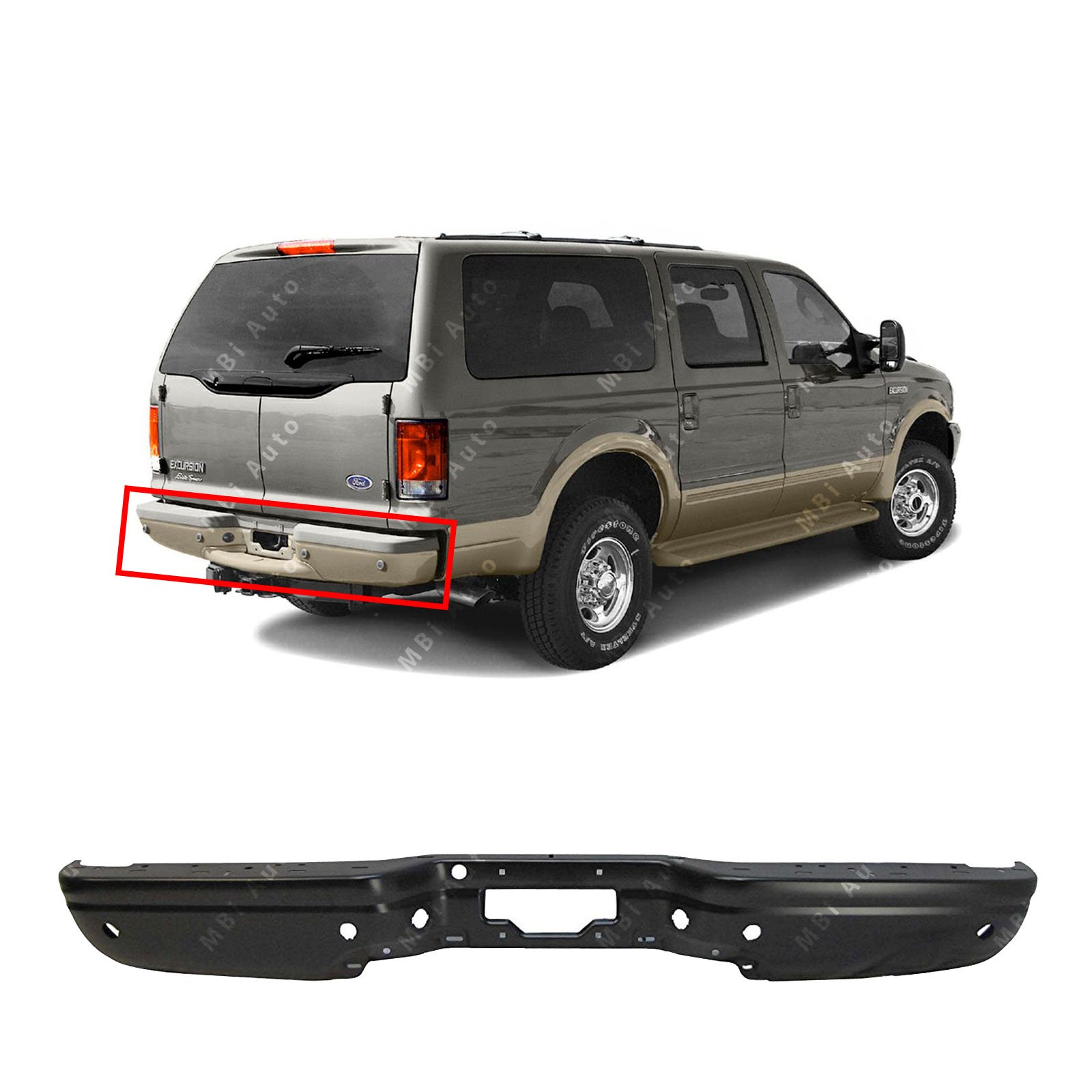 Amazon.com: MBI AUTO - Primered, Steel Rear Bumper Face Bar Shell for ...