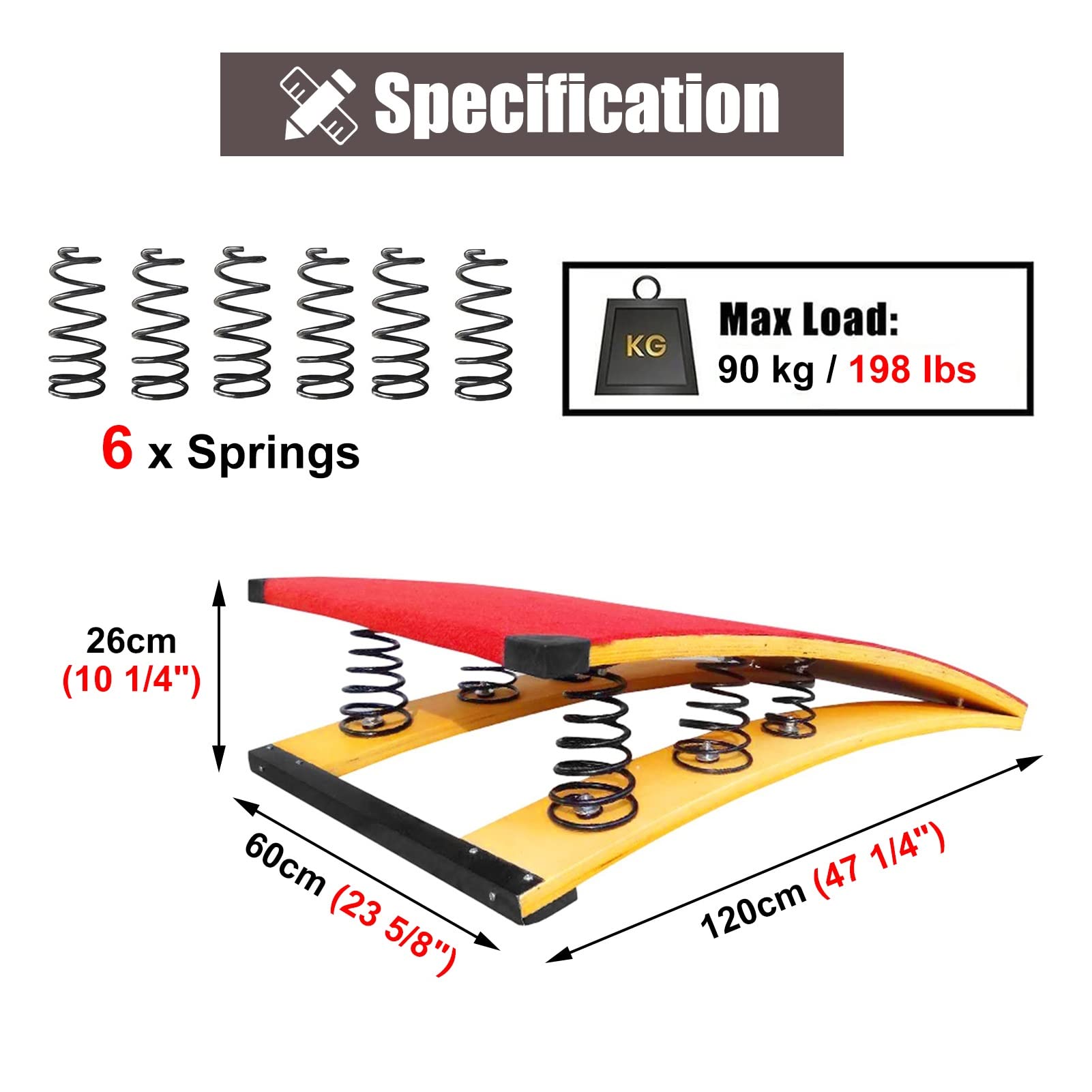 Adult Wooden, 6 Springs Vault Equipment, Home Floor Vault Springboard ...