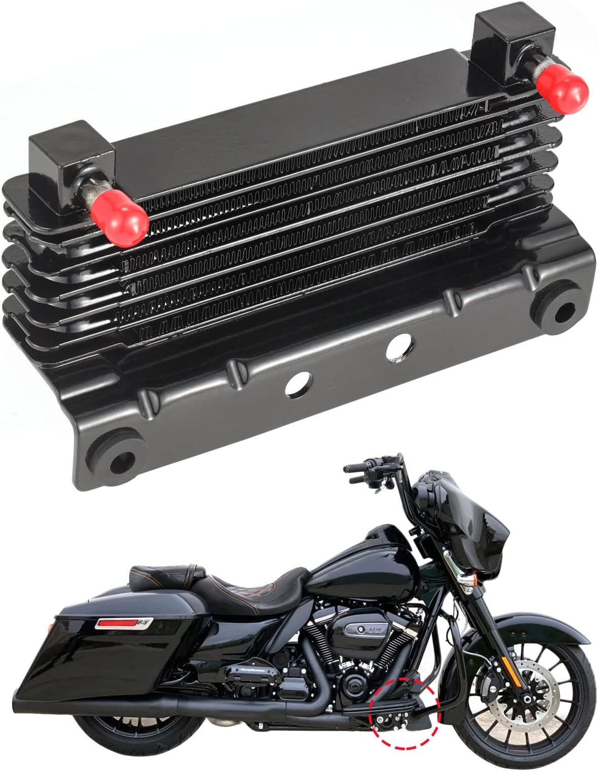 Amazon.com: BRZOXIN Motorcycle Oil Cooler Radiator fit for Harley ...