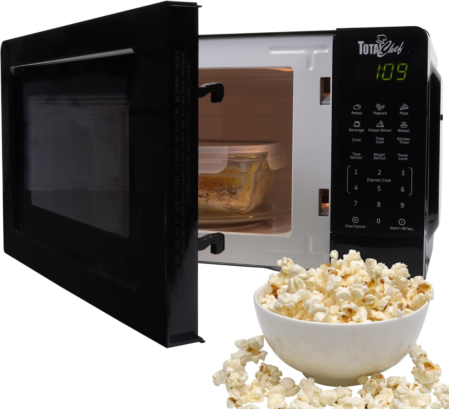 Total Chef Compact Countertop Microwave Oven, 700W, 0.7 Cubic Feet ...