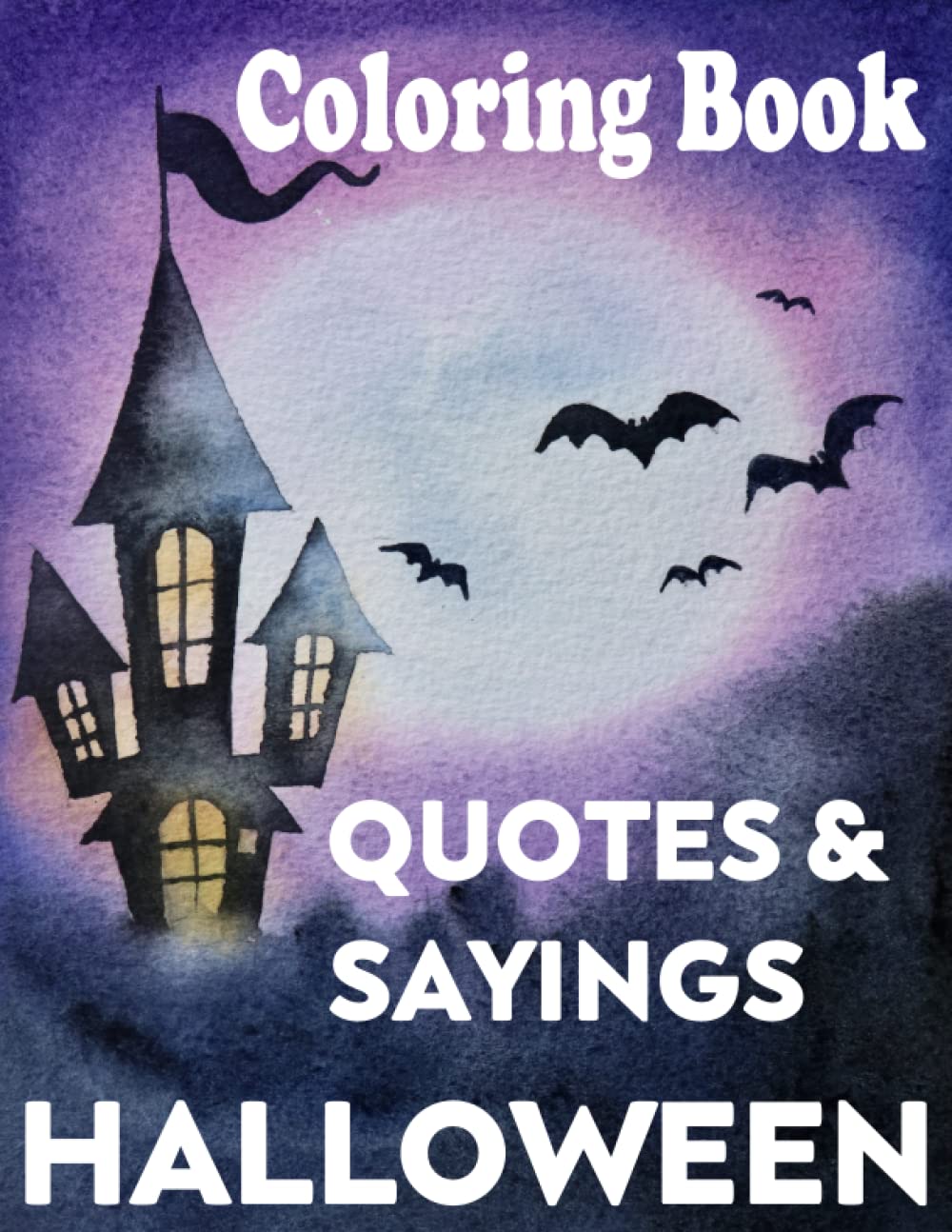 Halloween Library Quotes Halloween Quotes Coloring Book: Spooky