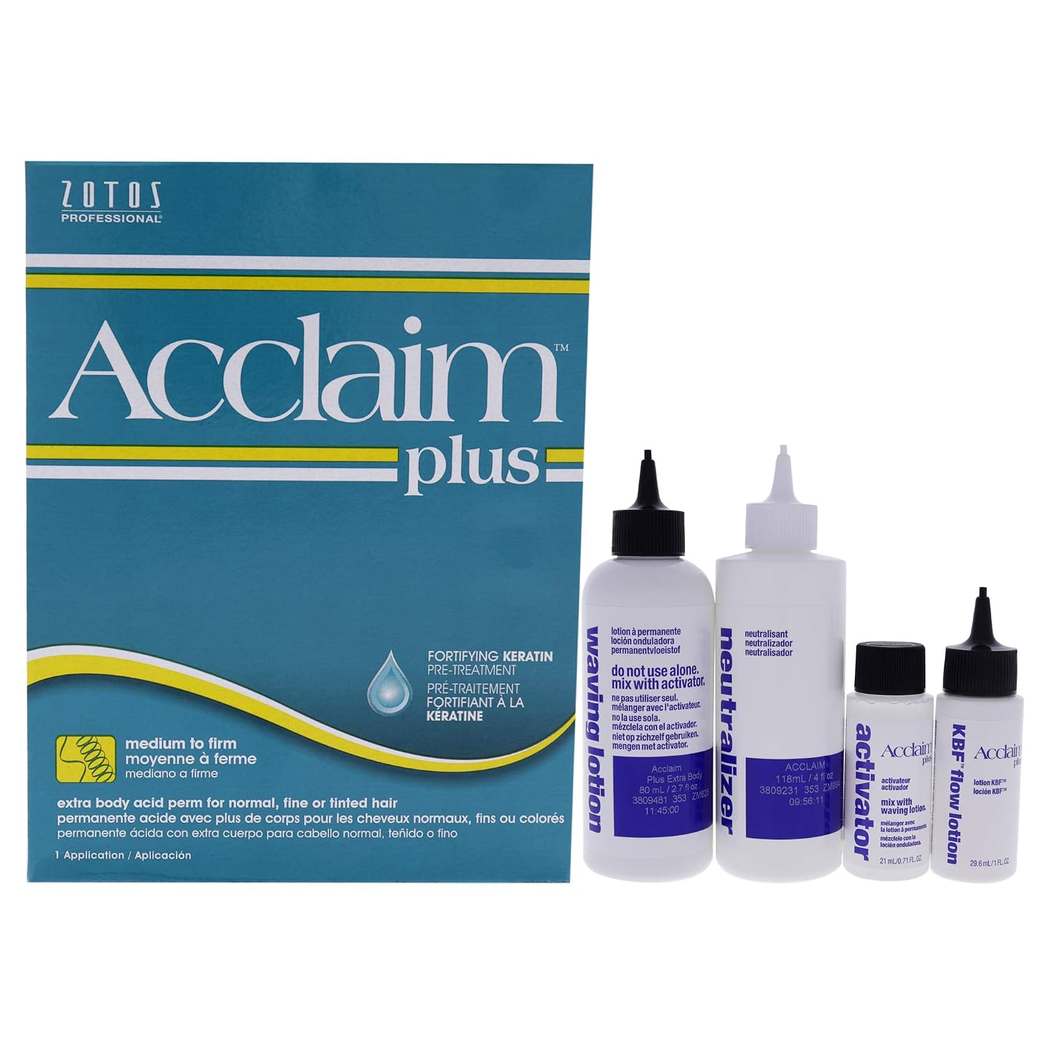 Amazon.com : Zotos Acclaim Plus Extra Body Acid Perm Unisex Treatment 1 ...