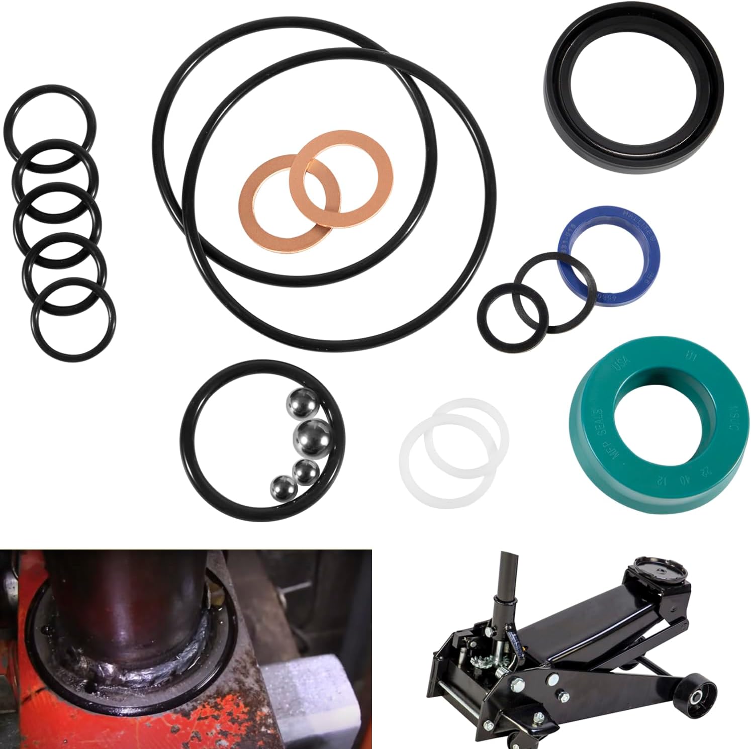 Amazon.com: 16PCS Floor Jack Repair Sealing Tool Kit,3 Ton Floor Jack O ...