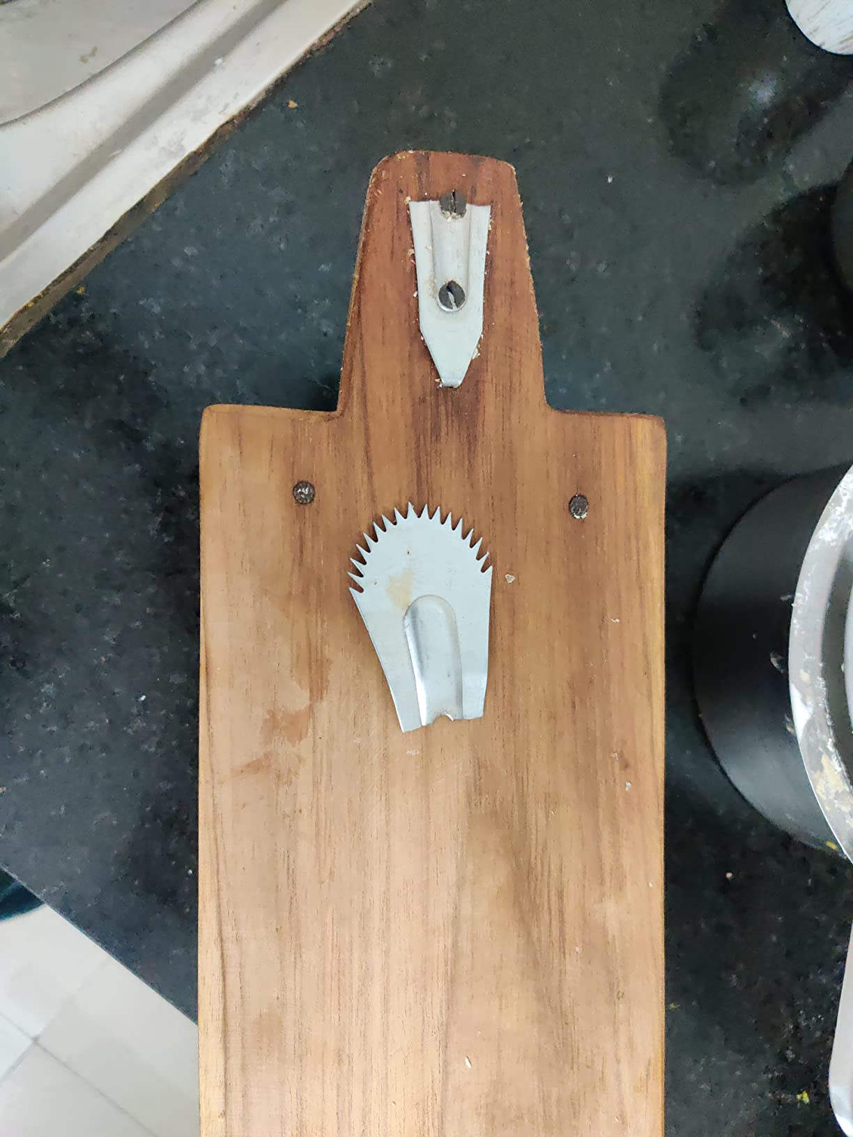 MDT India Real Teak Wood Traditional Coconut Scraper Short Stool Type ...