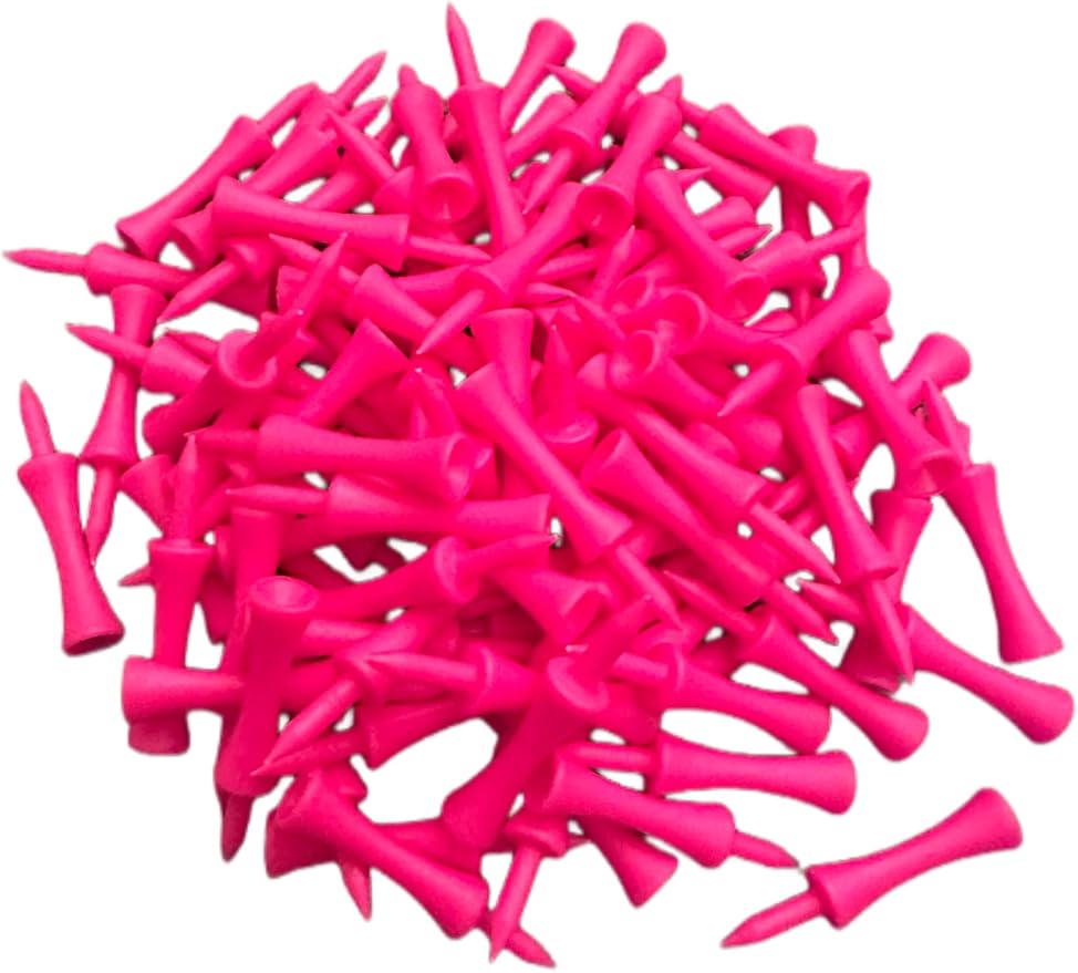 playerit Pink Golf Tees 57mm 100pcs Castle Tees Plastic Golf Tees 2 1/4 ...