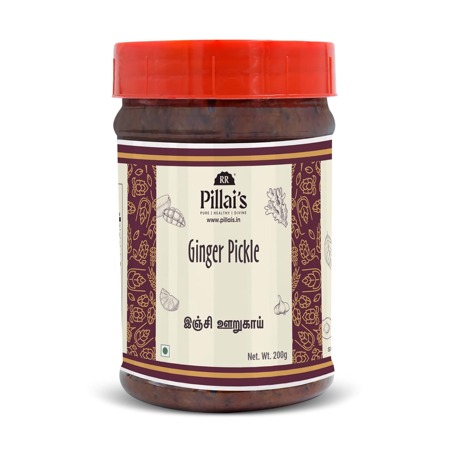 RR PILLAI'S Ginger Pickle - 200gms | Adrak Achar | Inji Oorugai | Allam ...