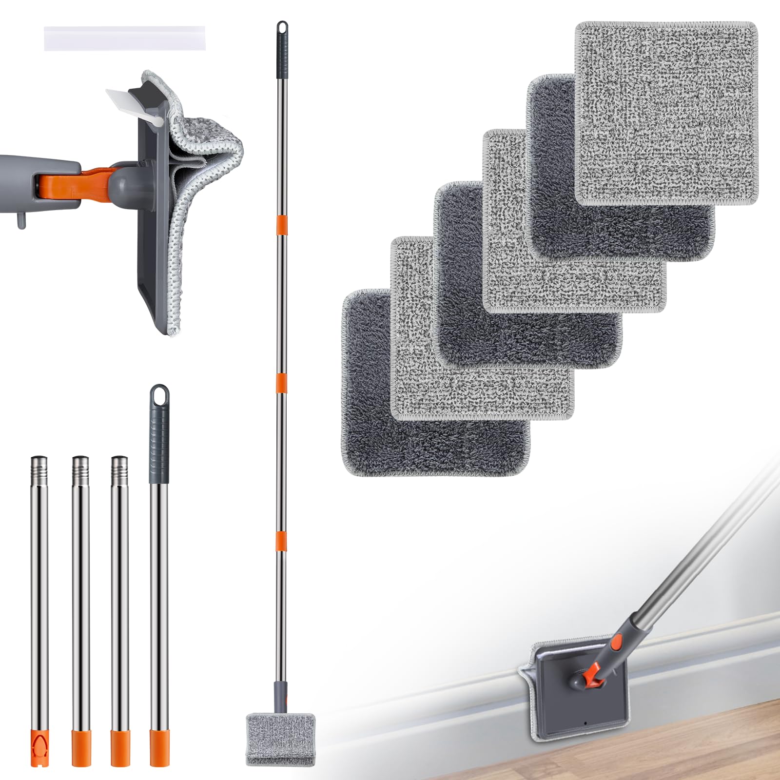 Amazon.com: Baseboard Cleaner, PLOEOUAR Convex Duster Cleaning Mop with ...