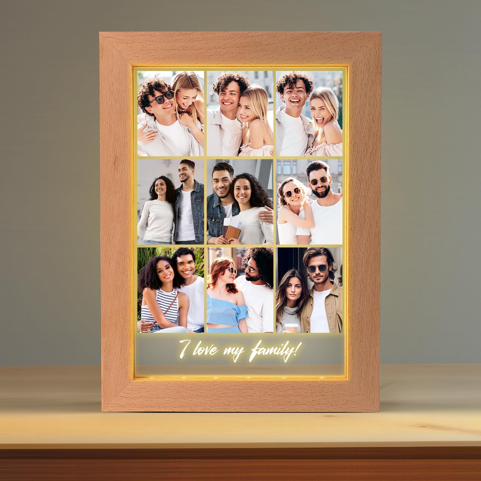 Amazon.com - Custom Acrylic Plaque Photo Frame with Night Light ...