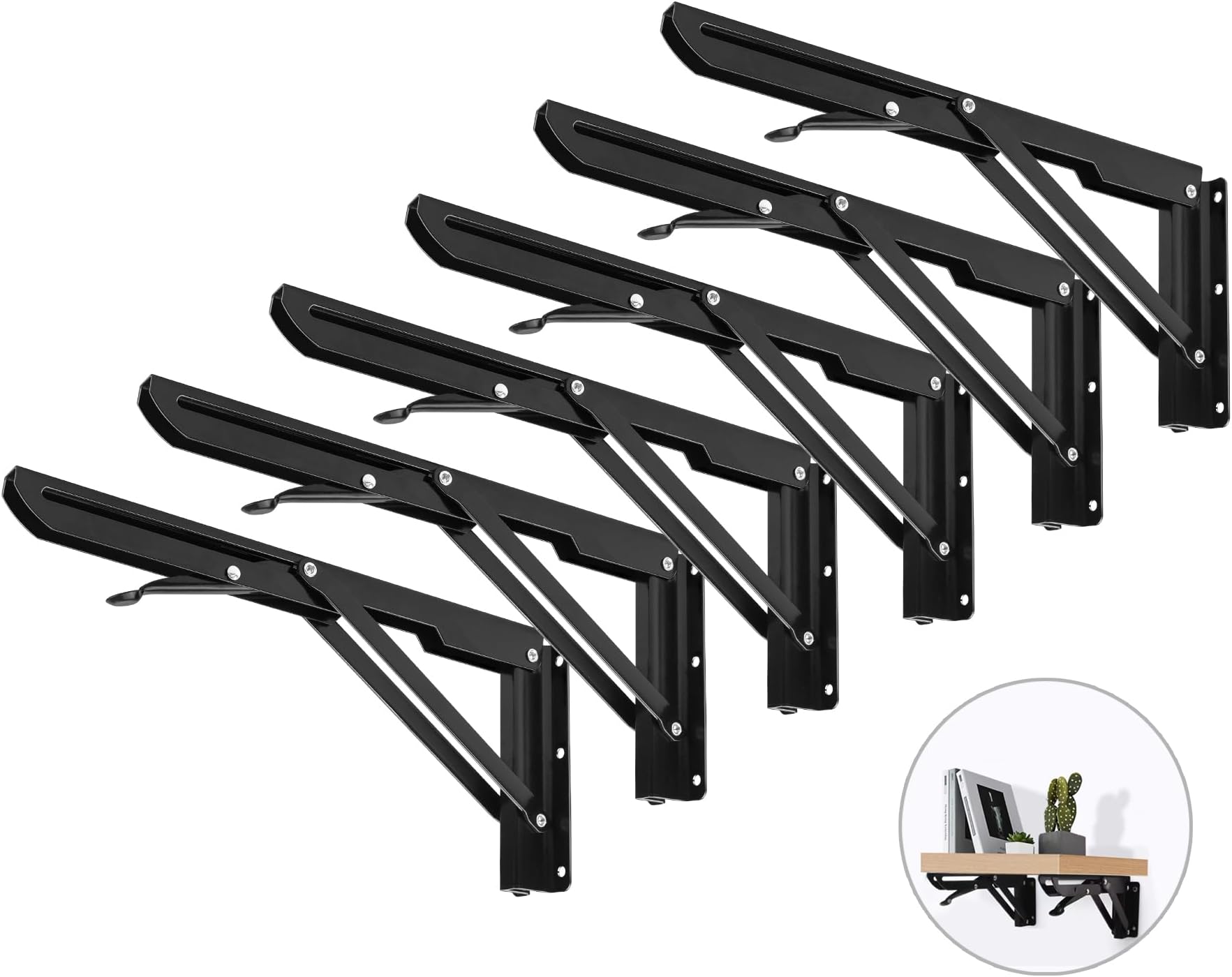 Amazon.com: Blulu 20 Pcs Black Sturdy Folding Table Brackets ...