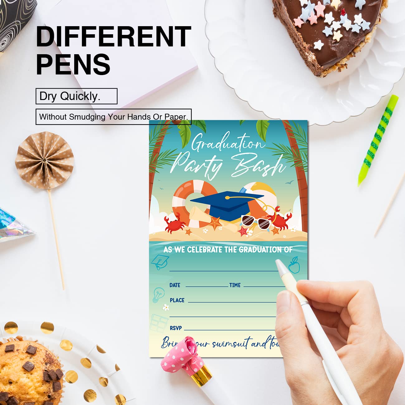 Graduation Pool Party Invitation Blank Graduation Party Invitation