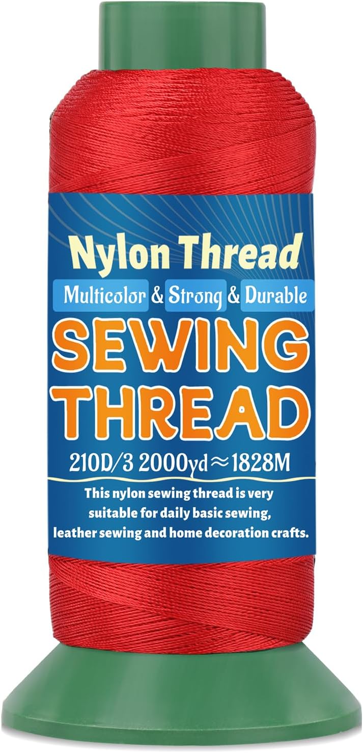 Amazon.com: Tikjiua 2000 Yards Nylon Thread, Upholstery Sewing Thread ...