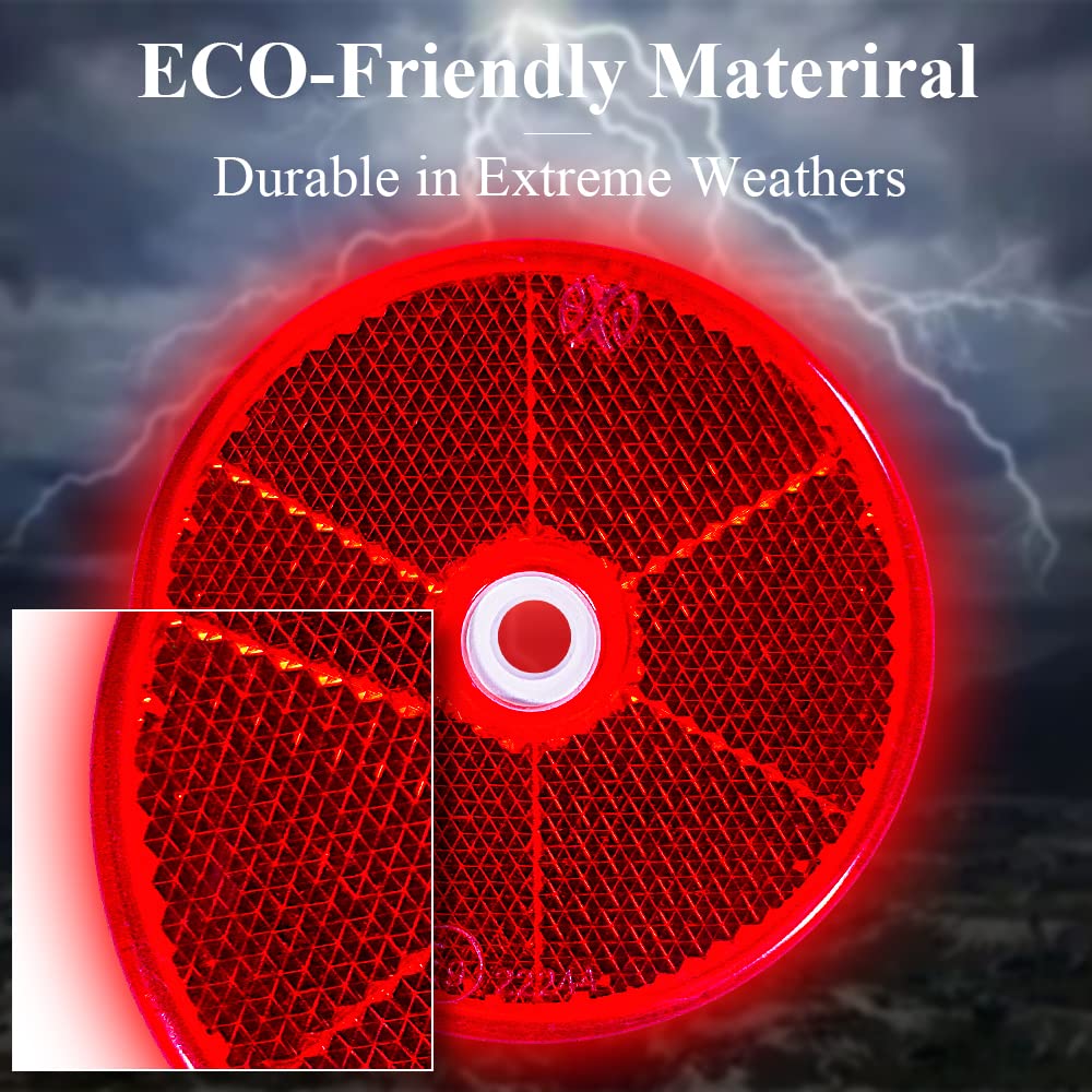 Snapklik.com : MYSBIKER 10Pack Front Reflector,Round Reflector For ...