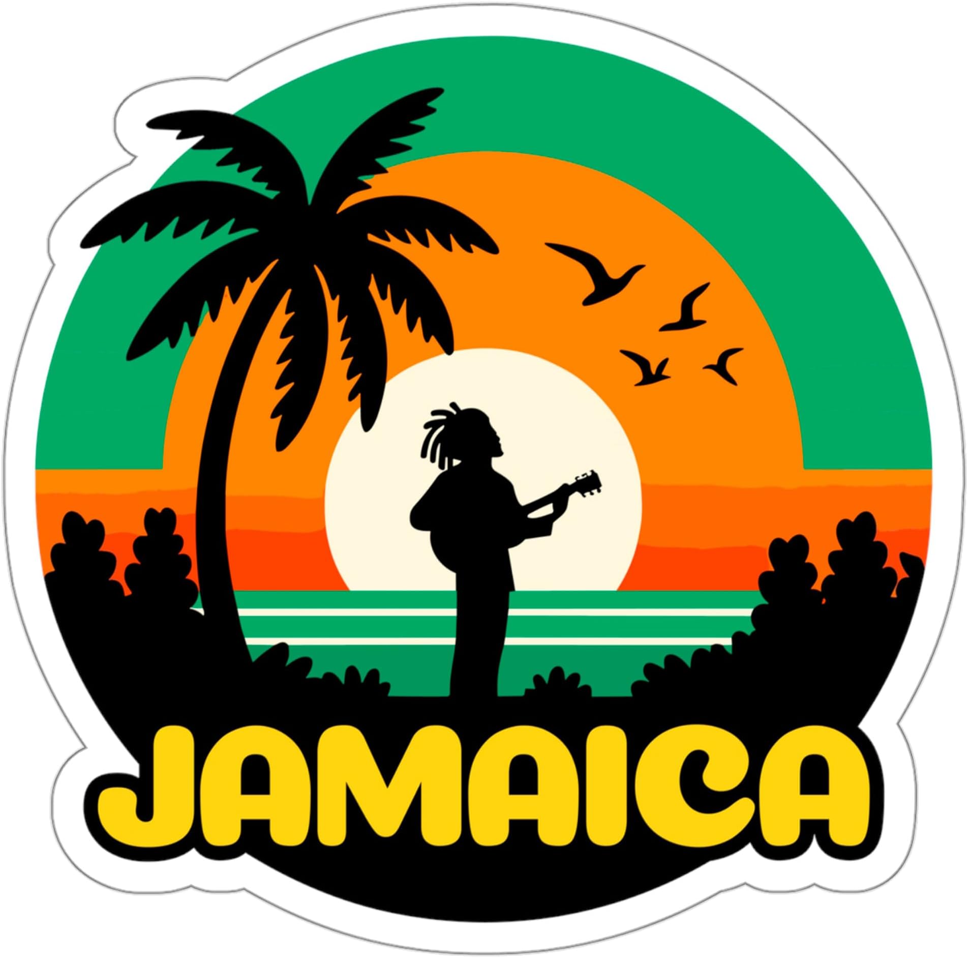 Amazon.com - Jamaica Design Sticker - Sticker Graphic - Auto, Wall ...