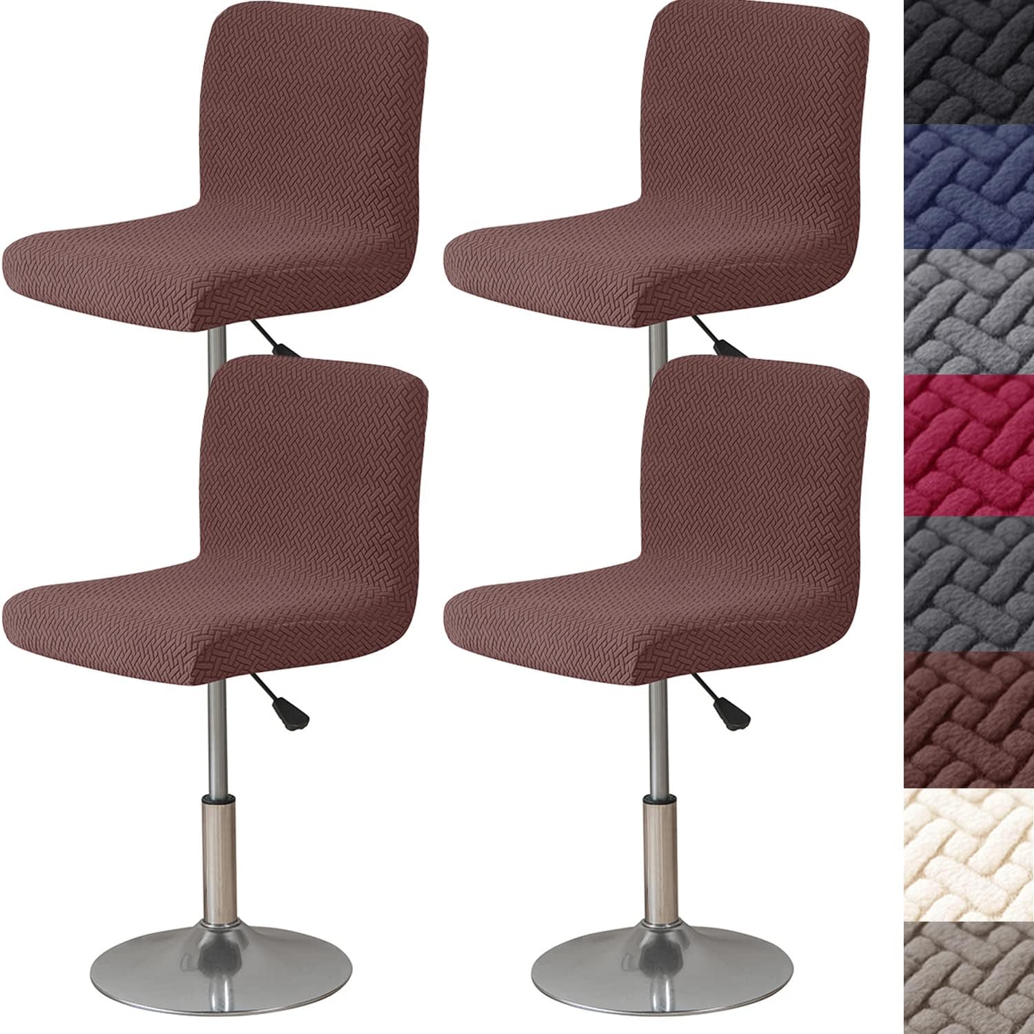 Amazon.com: HFCNMY Bar Stool Covers with Backs,4 Pack Stretch Bar Stool ...